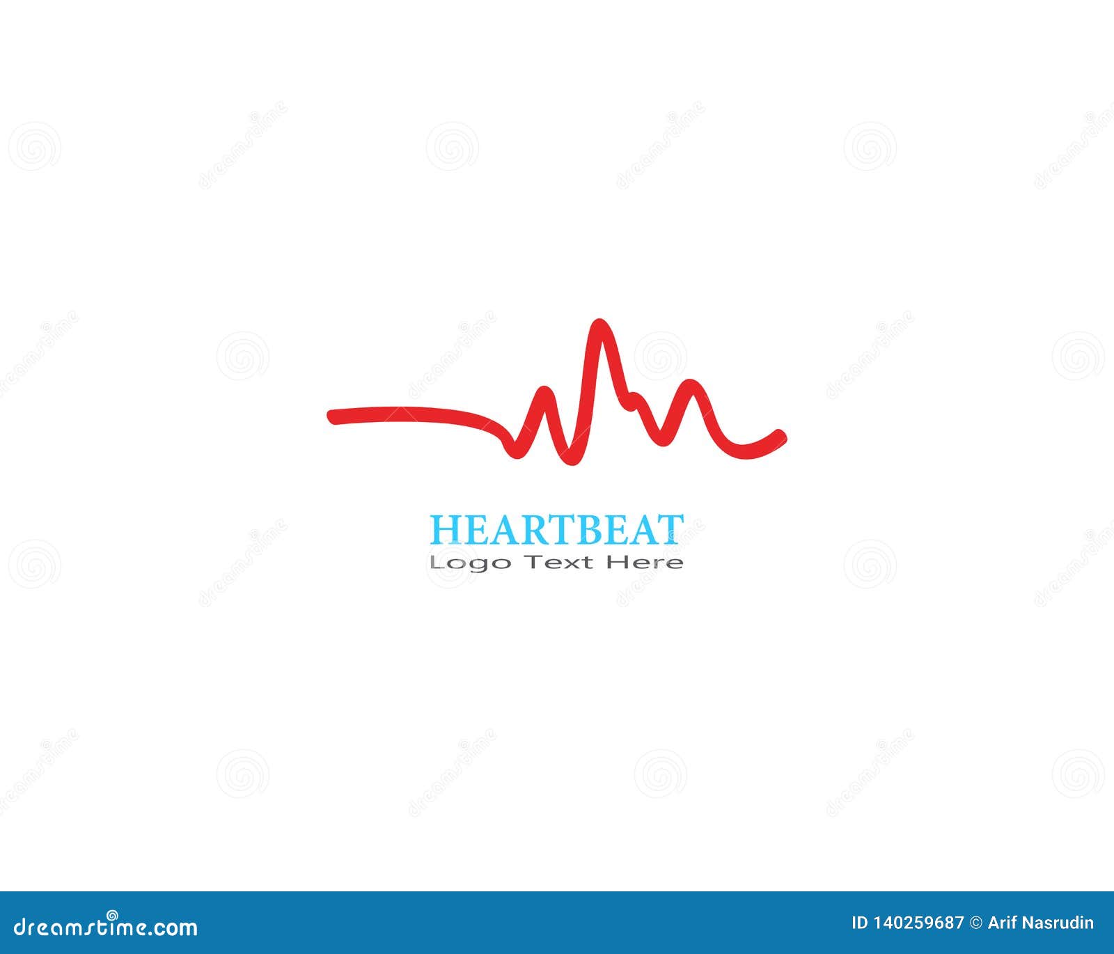 Simple Design Heartbeat Pulse Template Vector Stock Illustration ...