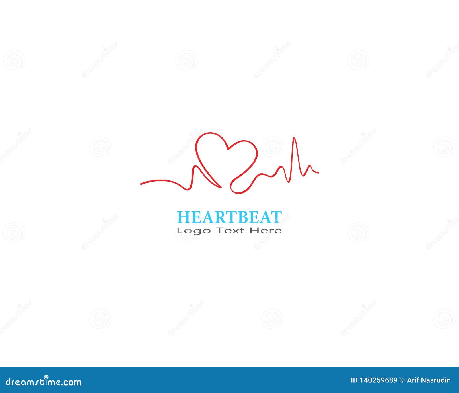 Simple Design Heartbeat Pulse Template Vector Stock Illustration ...