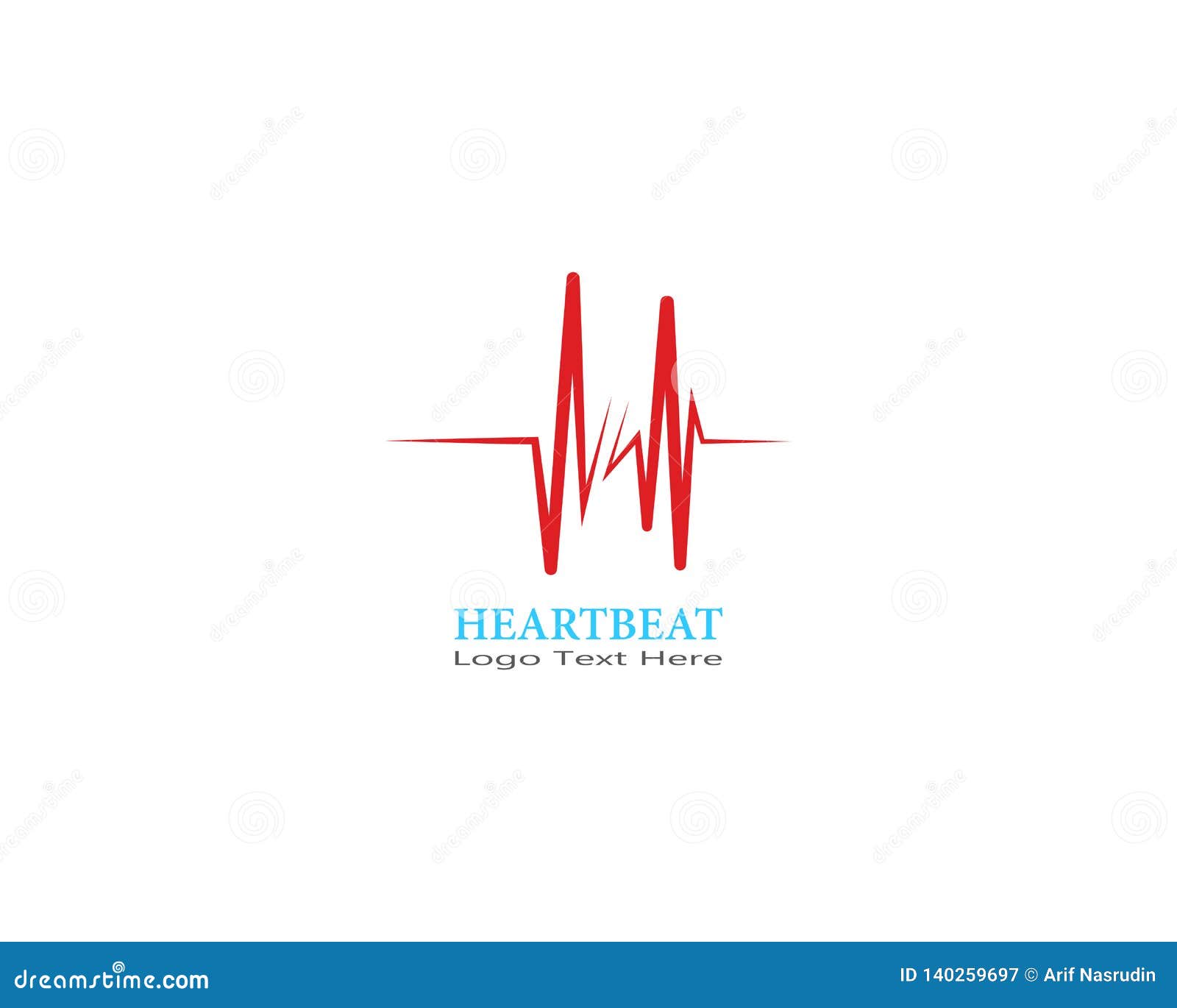 Simple Design Heartbeat Pulse Template Vector Stock Illustration ...