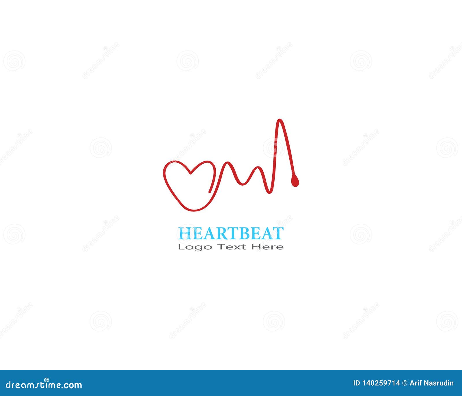 Simple Design Heartbeat Pulse Template Vector Stock Illustration ...