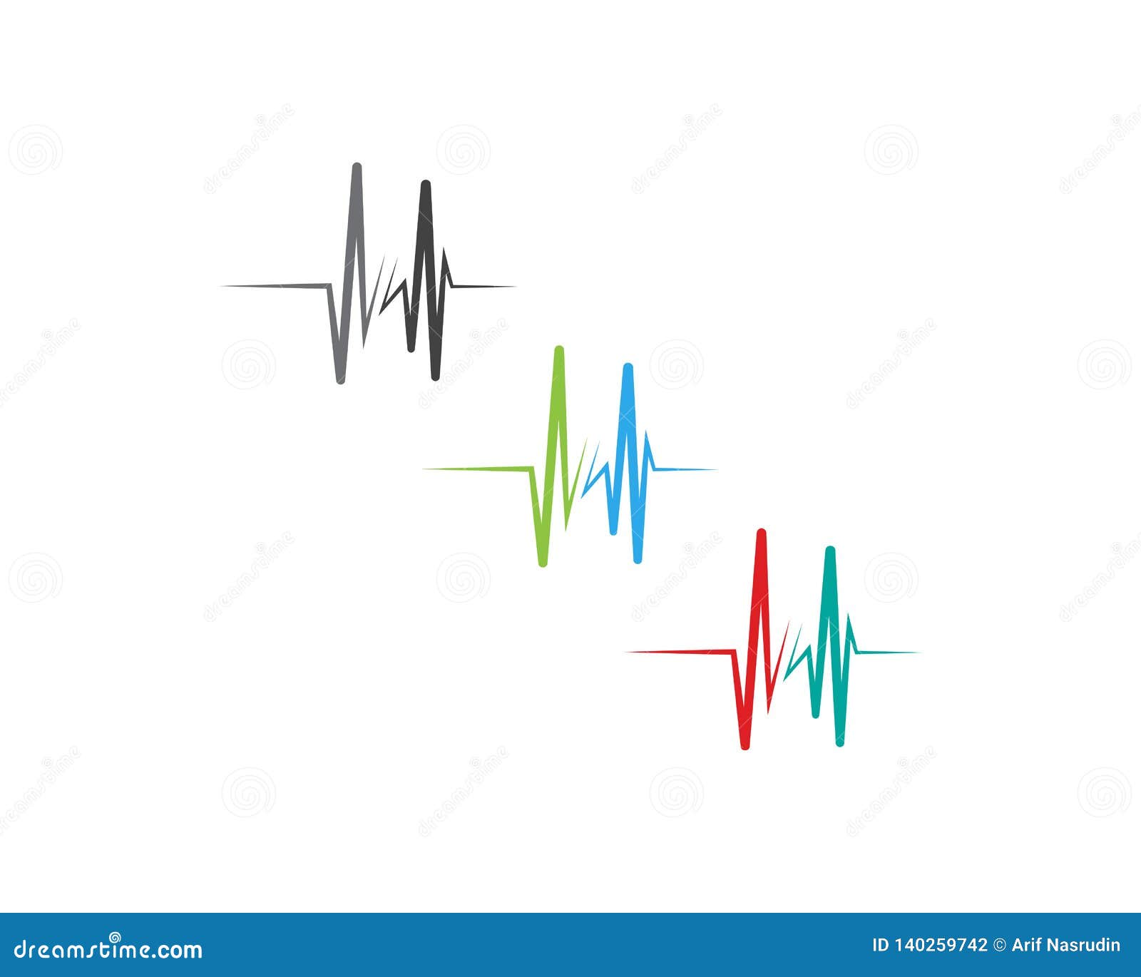 Simple Design Heartbeat Pulse Template Vector Stock Illustration ...