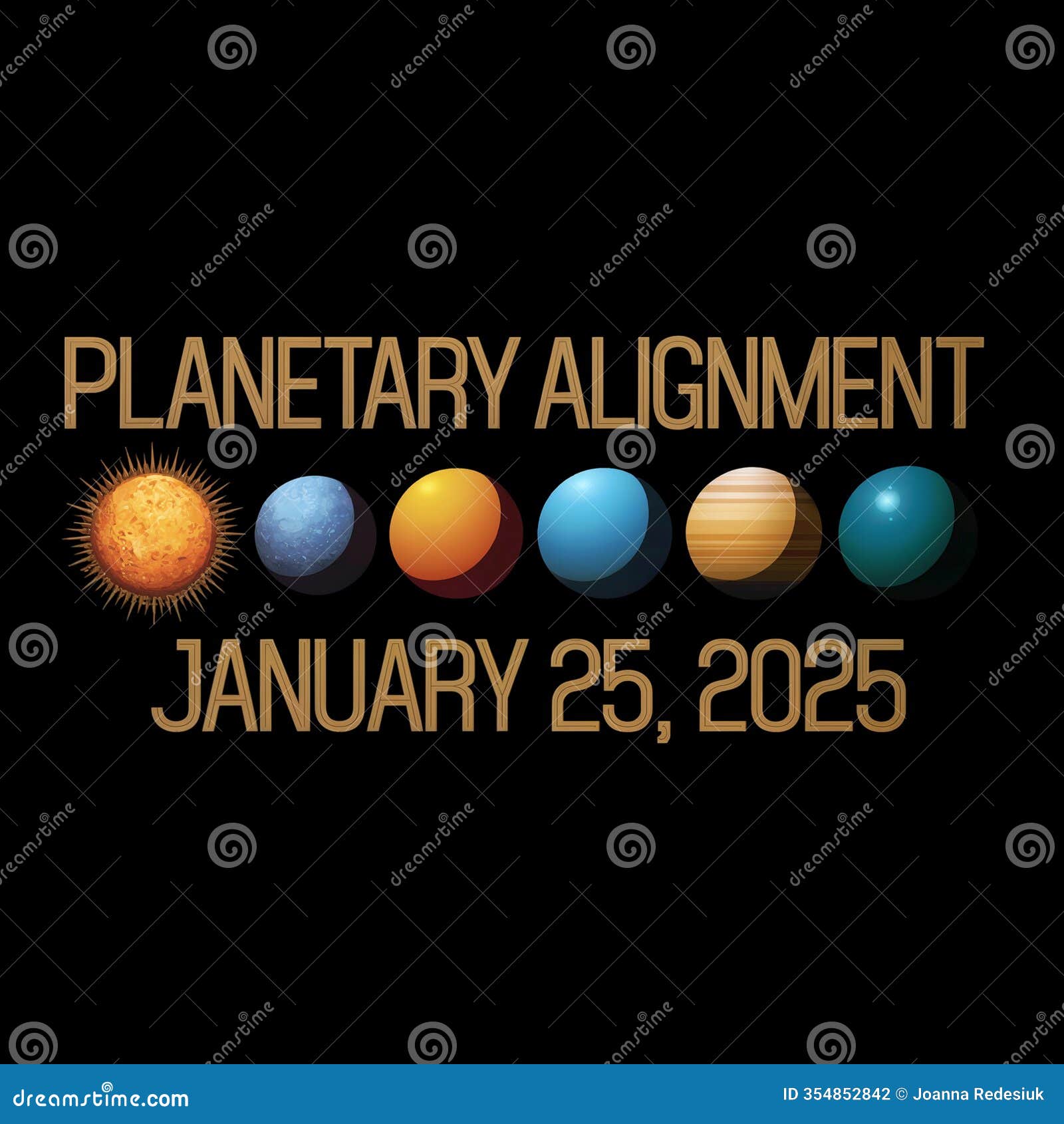 A Simple Design Highlights a Planetary Alignment Scheduled for January ...