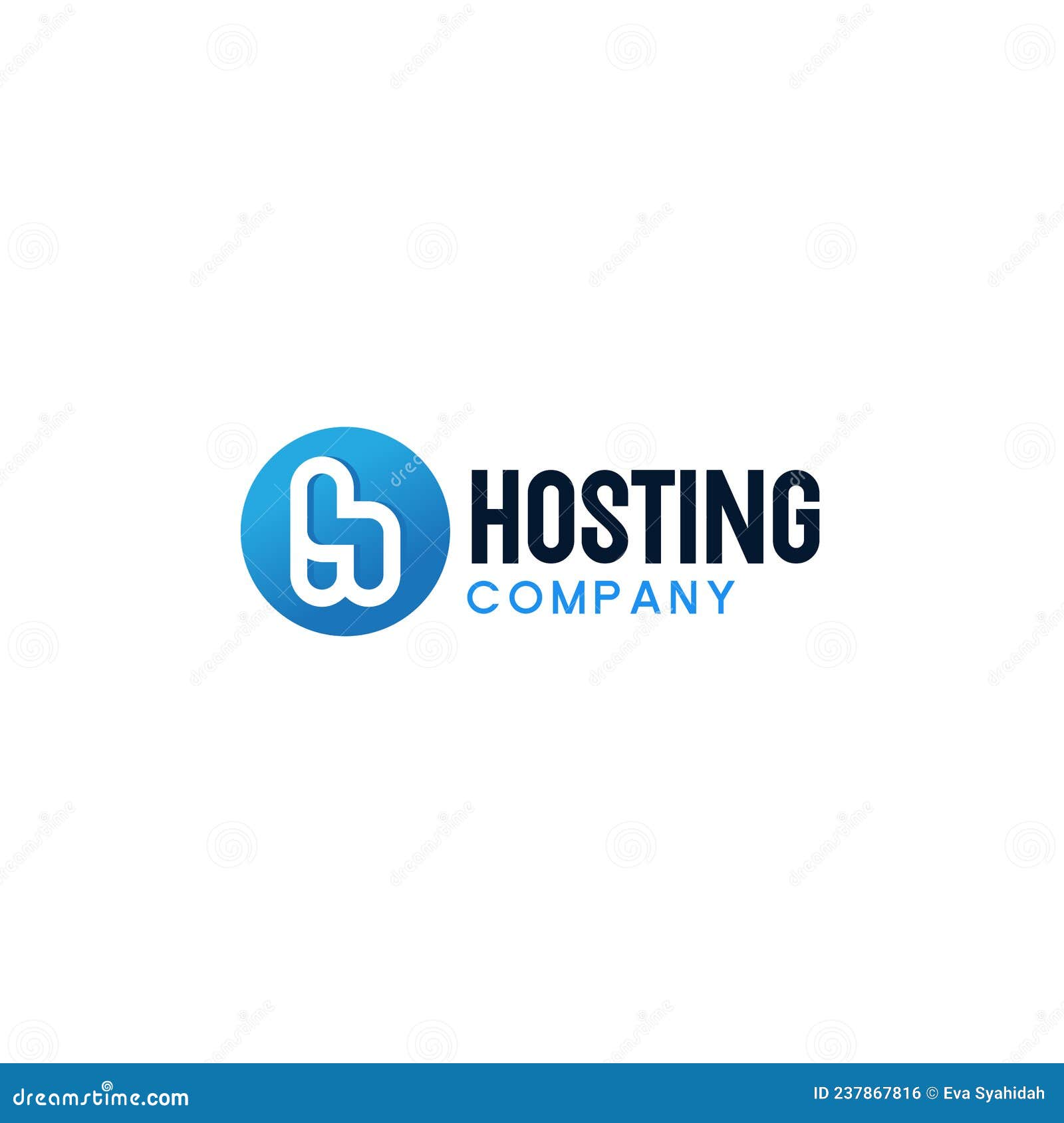 Simple Design HOSTING COMPANY Future Logo Design Stock Vector ...