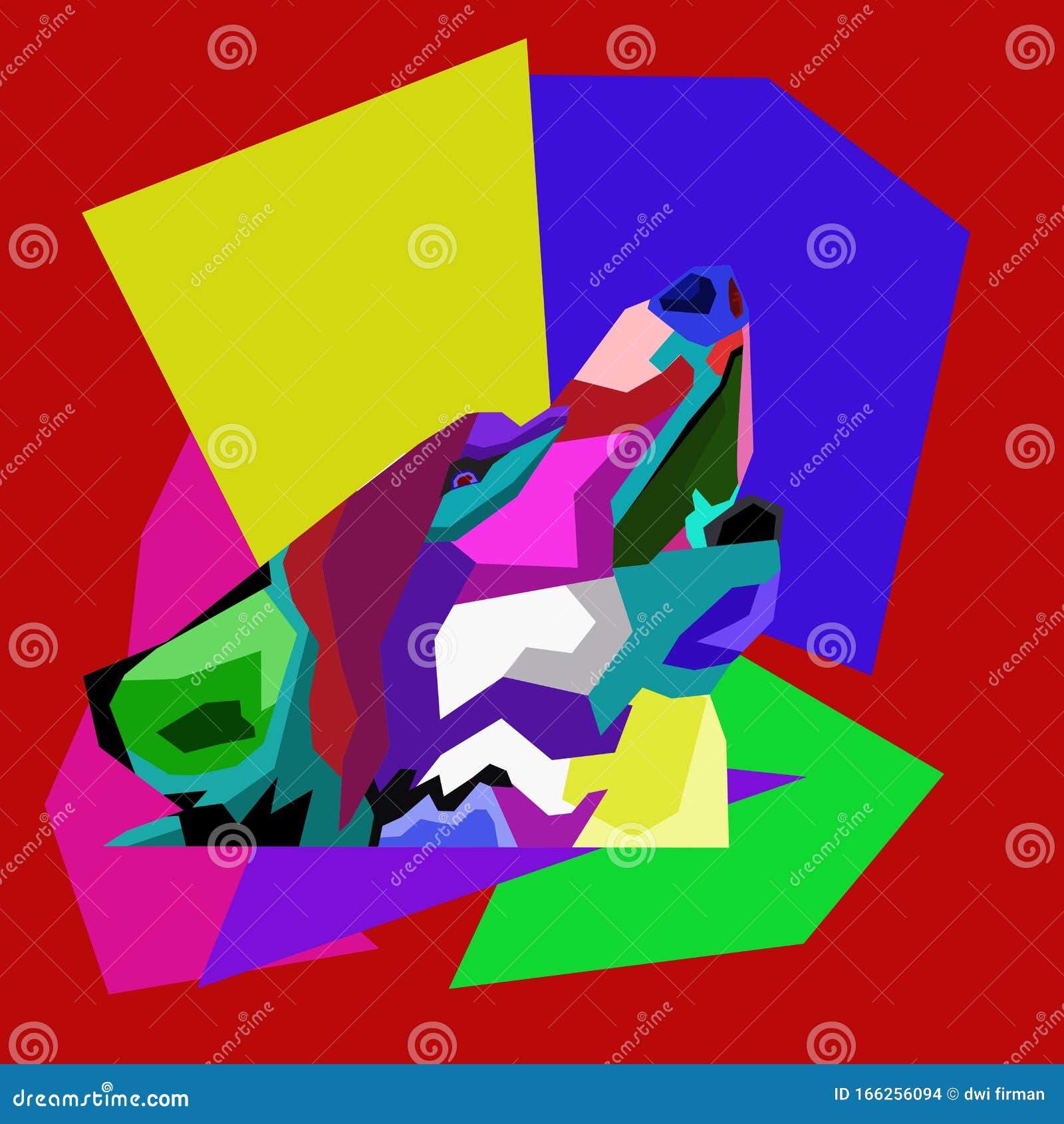 Simple Design of Illustration Wolf Concept Wpap or Pop Art. Stock ...