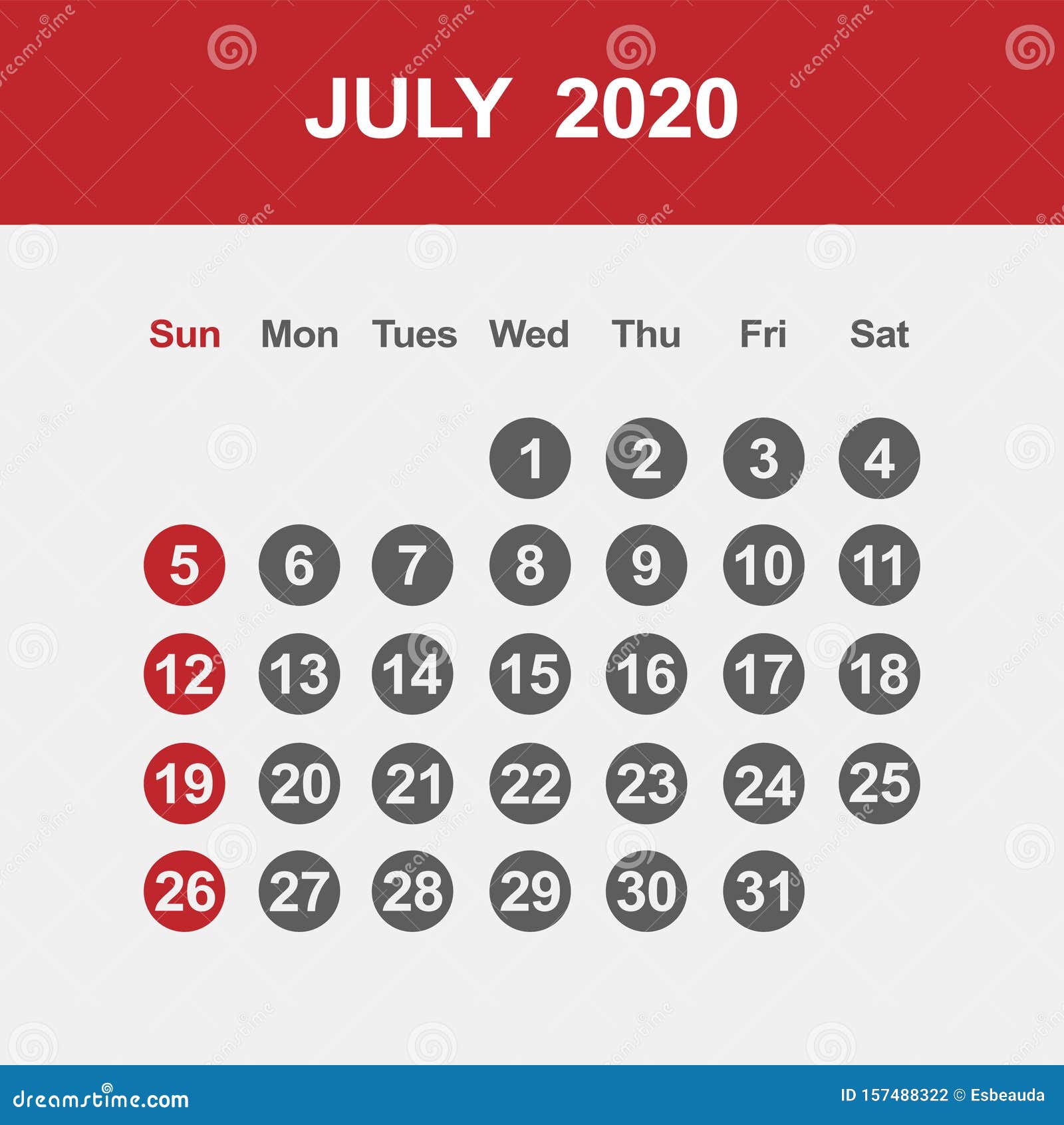 Abstract and Modern Calendar of 2020 Stock Vector - Illustration of ...