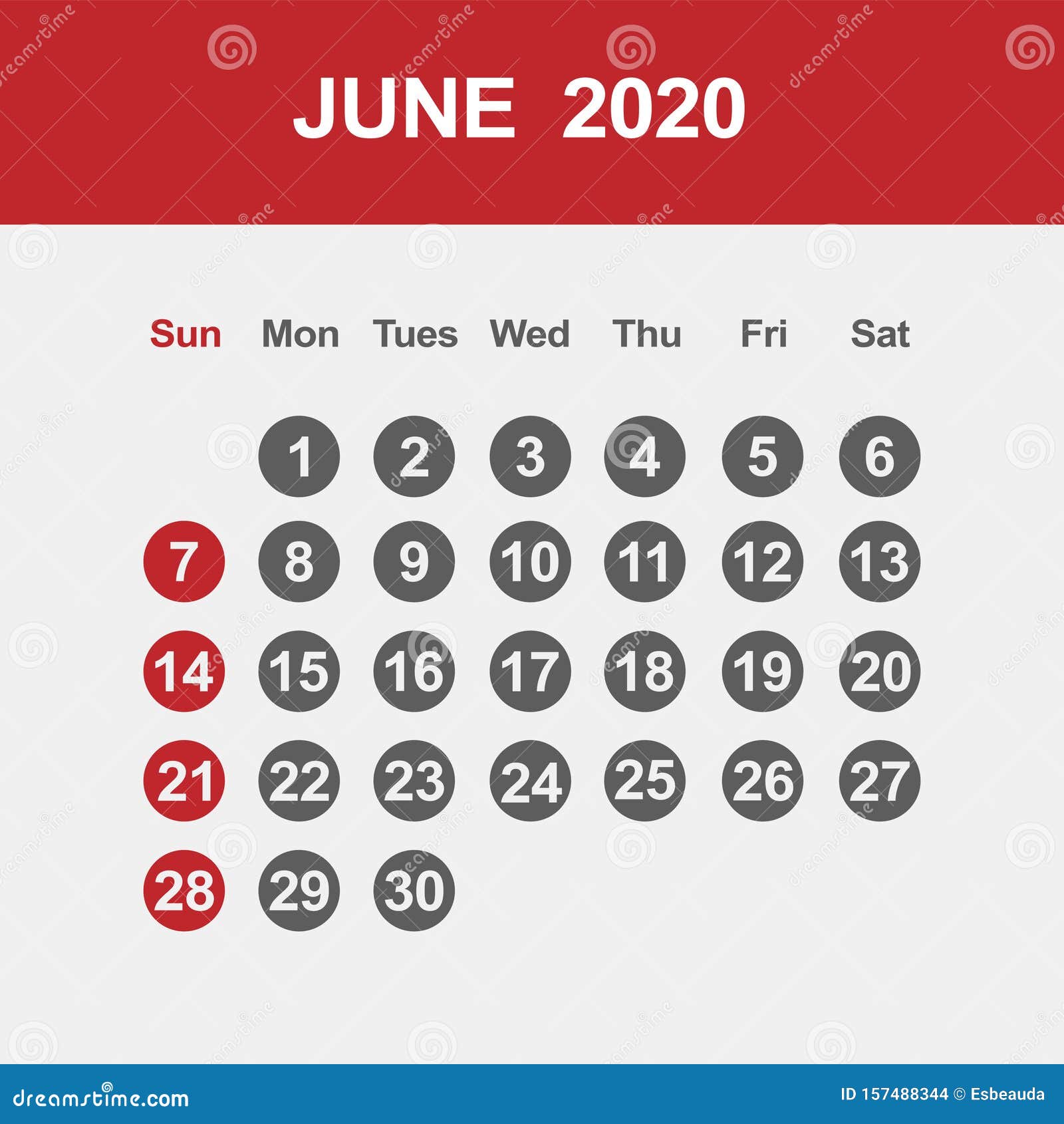 Abstract and Modern Calendar of 2020 Stock Vector - Illustration of ...