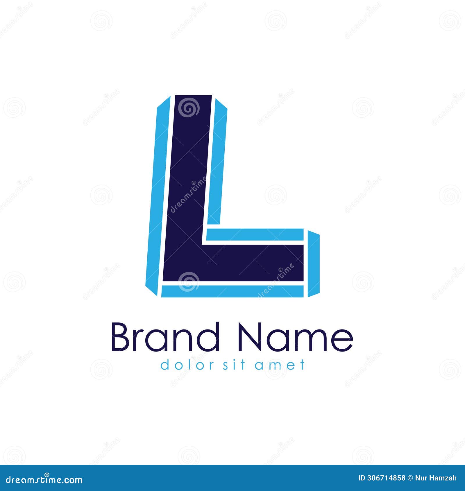 Simple Design of L Letter Elements Stock Illustration - Illustration of ...