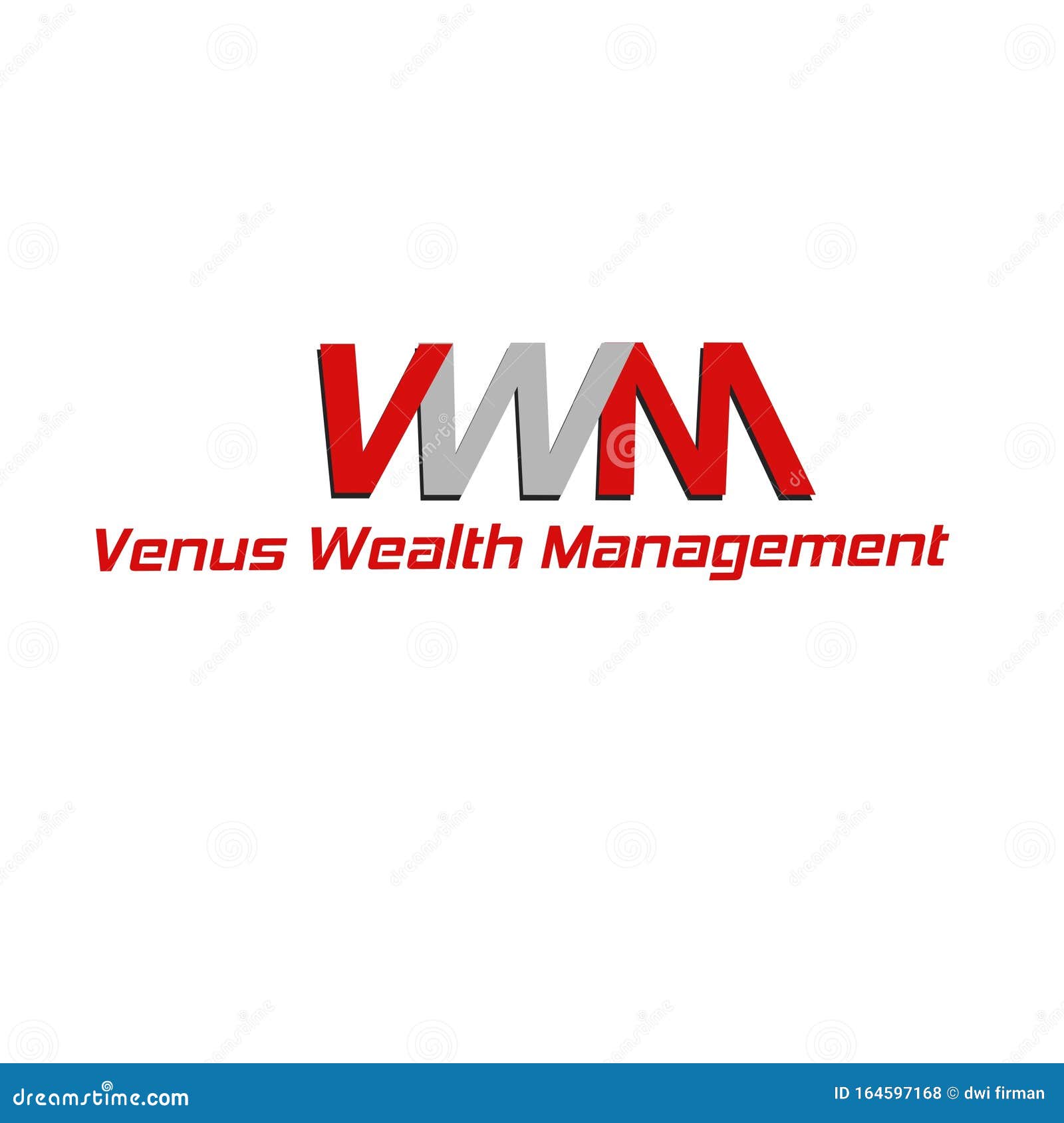 Simple Design Logoo with Initial Vwm Stock Illustration - Illustration ...