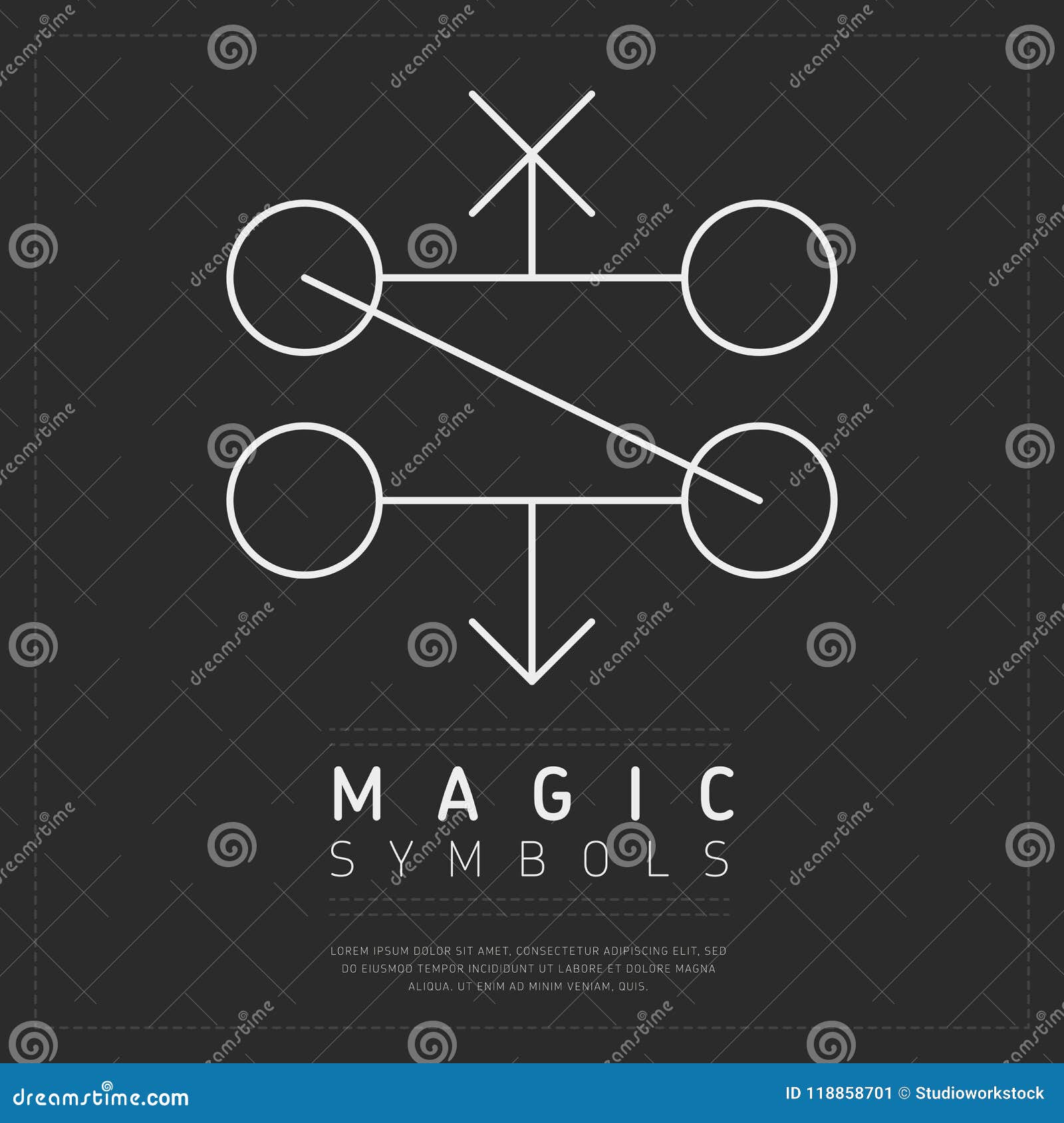 Simple Design of Magic Symbols Stock Vector - Illustration of religion ...