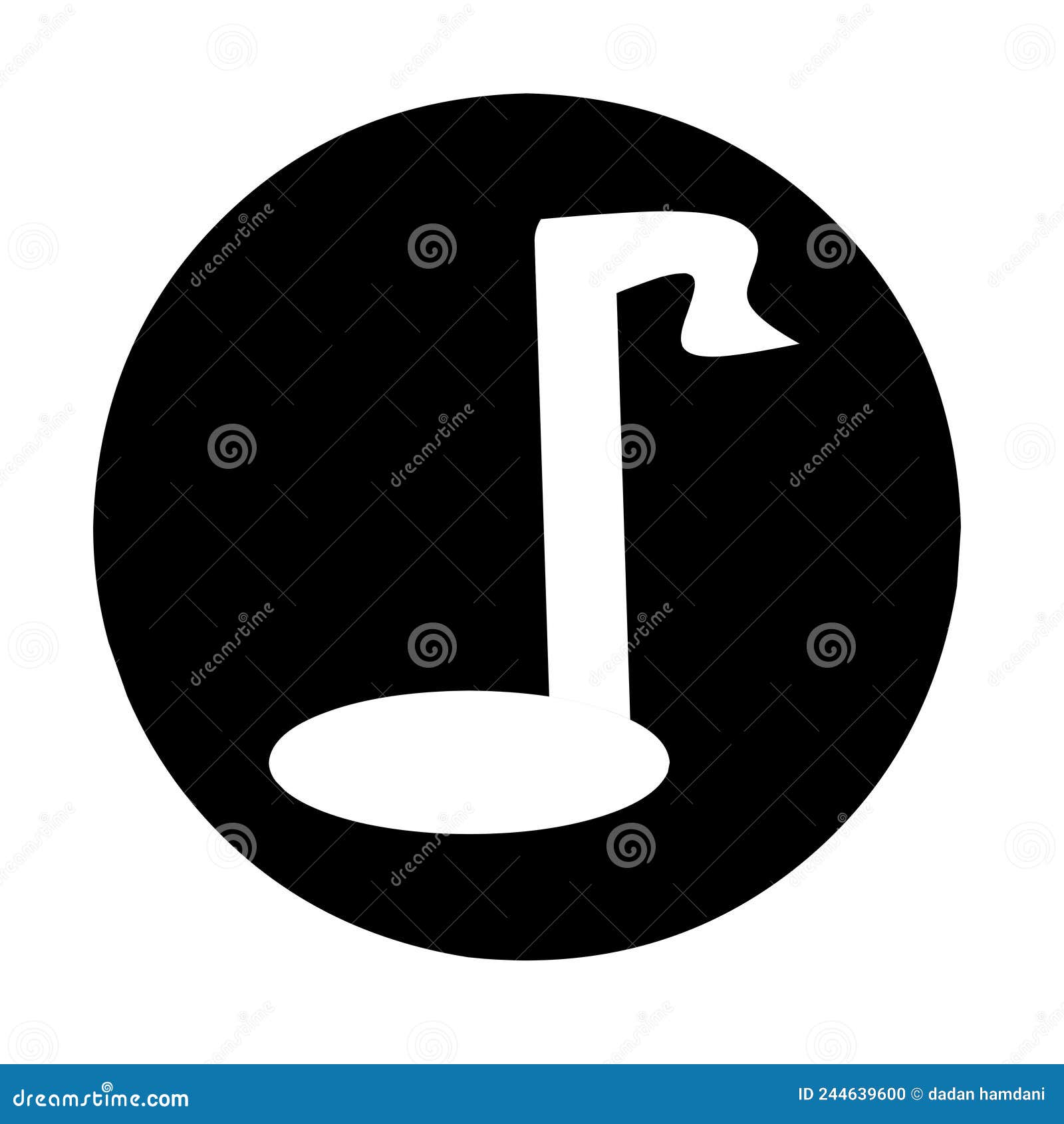 Simple Design Musical Note Icon Vector Stock Vector - Illustration of ...