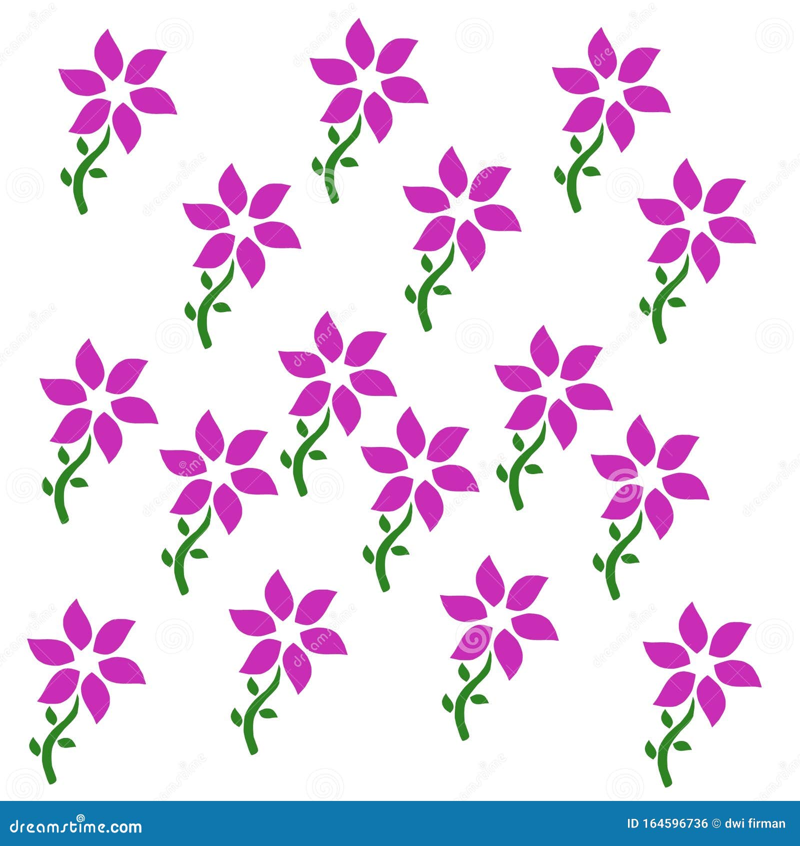 Simple Design of Pattern Flower Pink Stock Illustration - Illustration ...