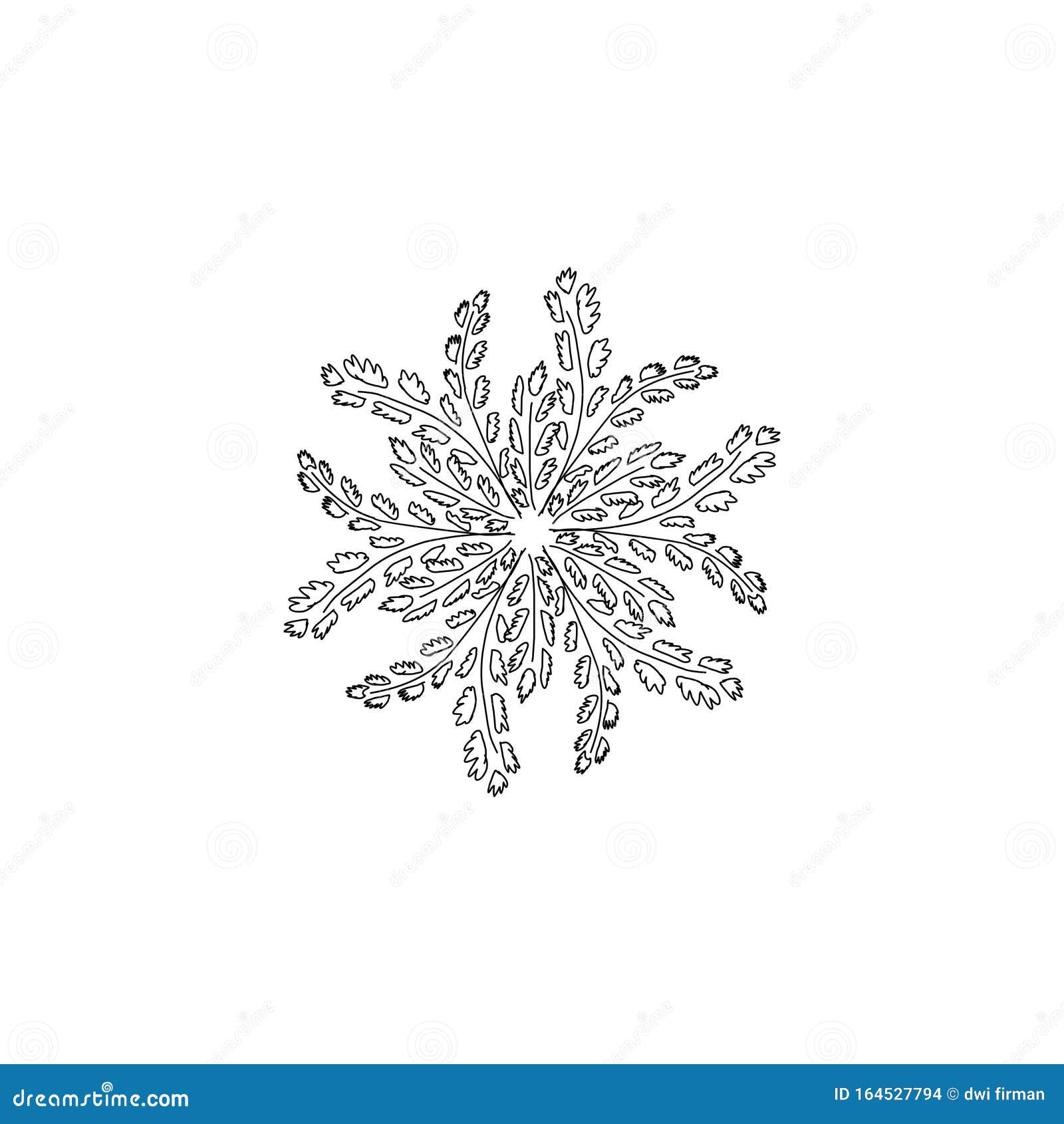 Simple Design of Pattern with Leaves Stock Illustration - Illustration ...