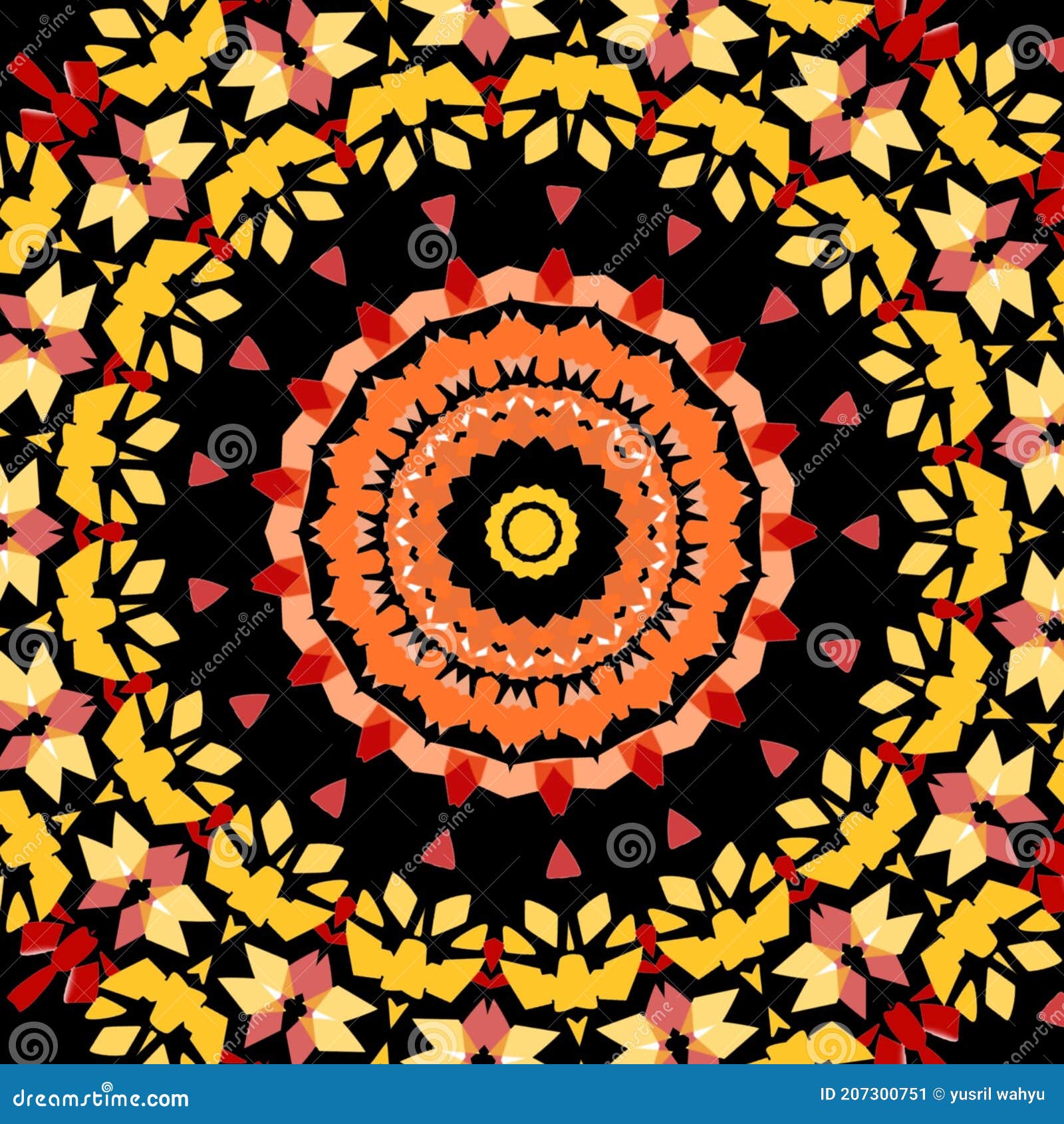 Mandala Art with Modern Design Stock Illustration - Illustration of ...