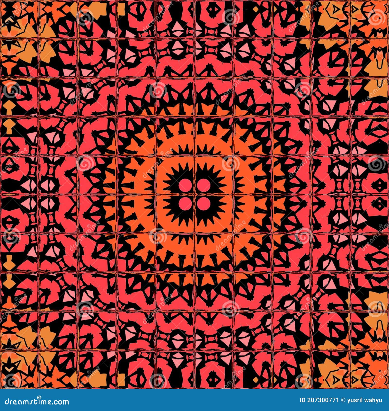 Mandala Art with Modern Design Stock Illustration - Illustration of ...