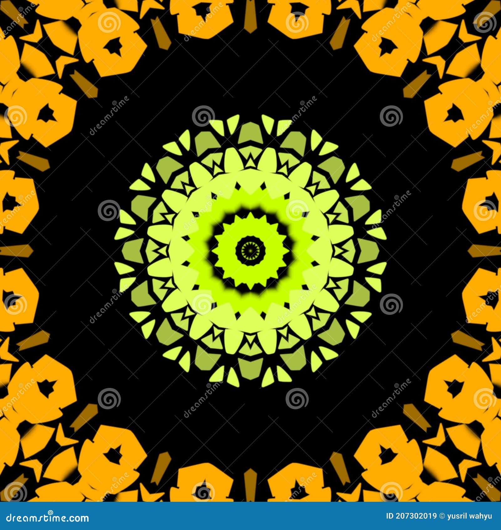 Mandala Art with Modern Design Stock Illustration - Illustration of ...