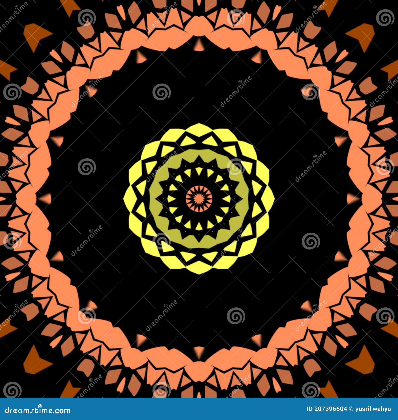 Mandala Art with Modern Design Stock Illustration - Illustration of ...