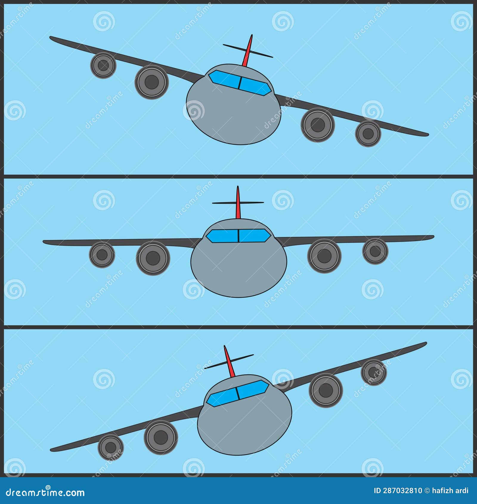 Simple Design Plane Illustration Vector Stock Vector - Illustration of ...