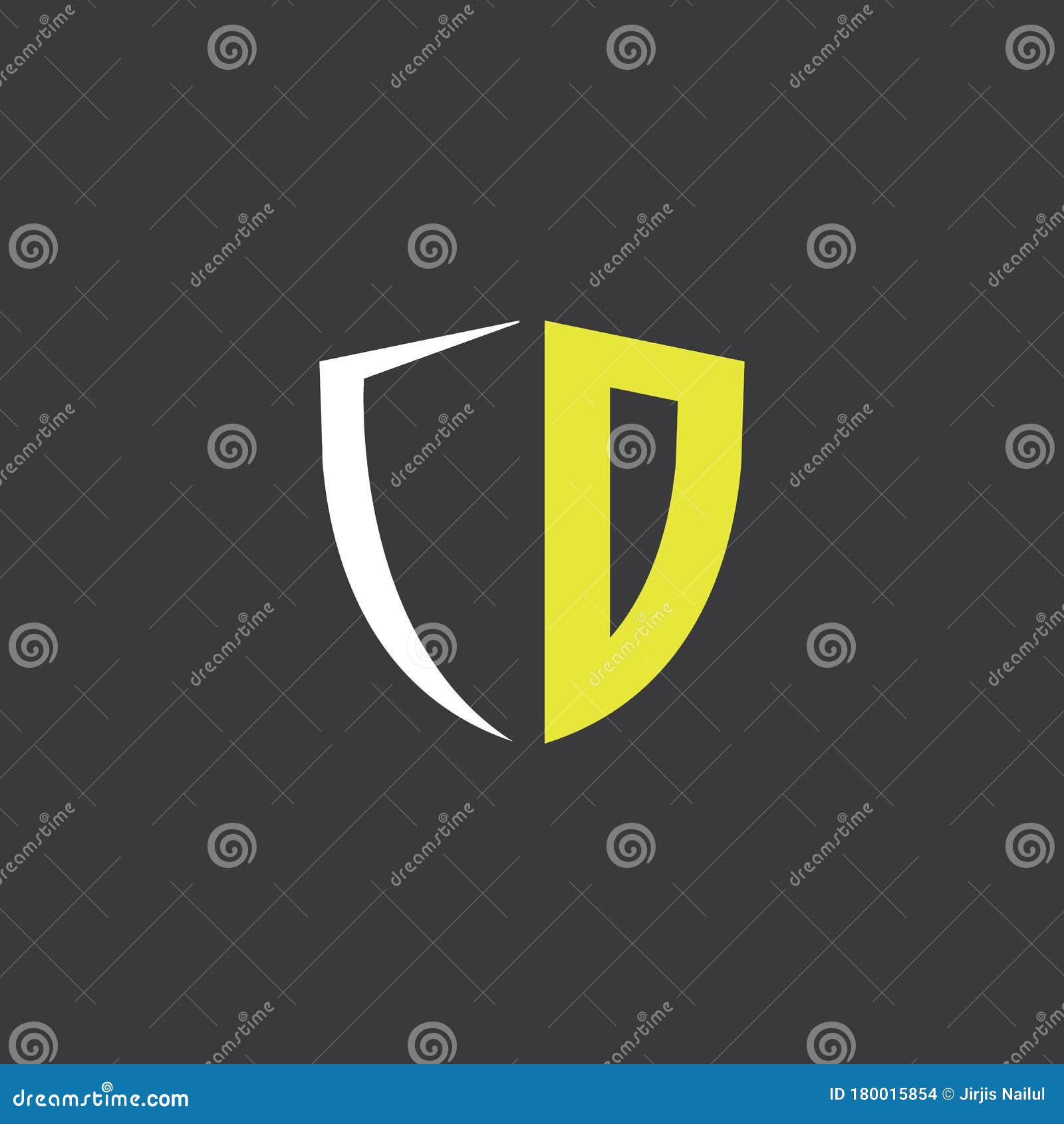Simple Design Shield with Letter D Stock Vector - Illustration of ...