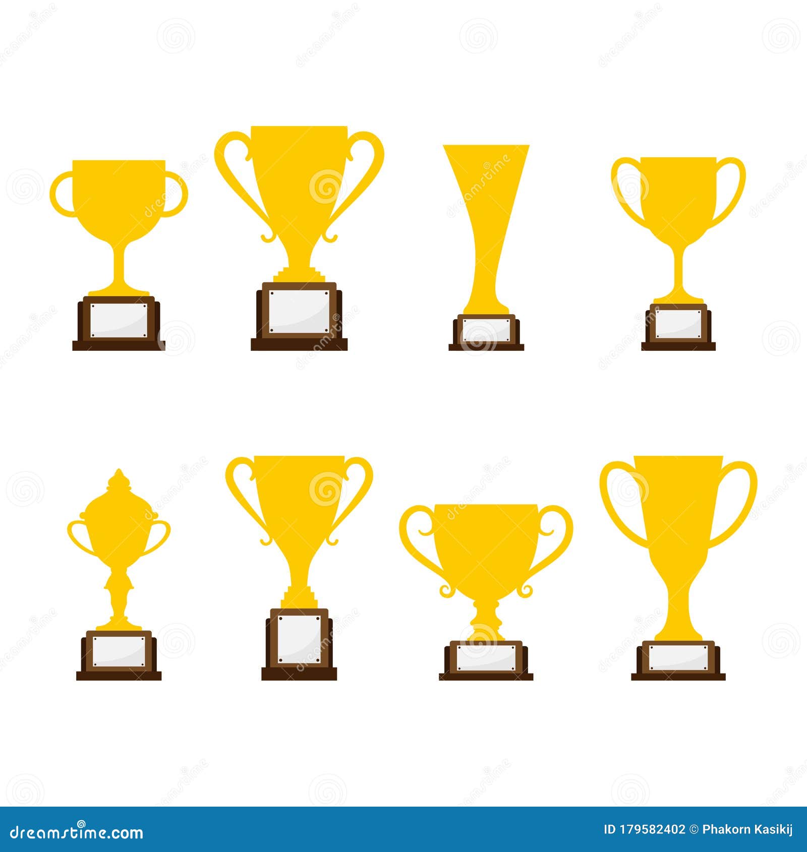 Simple Design Single Golden Trophy. Stock Photo - Image of game, luxury ...