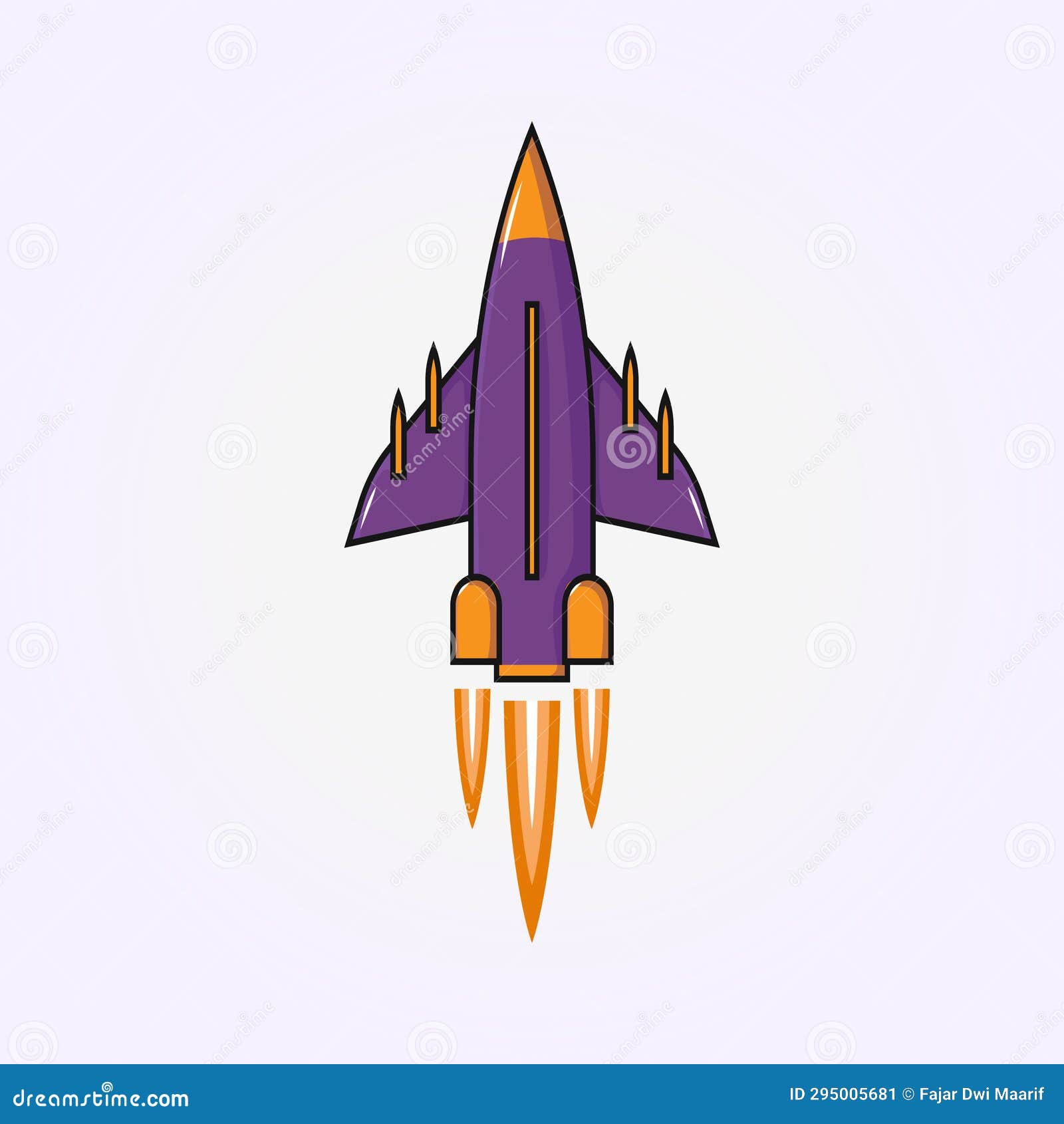 Simple Design of Super Jet Logo Icon, Rocket Vector Vintage ...