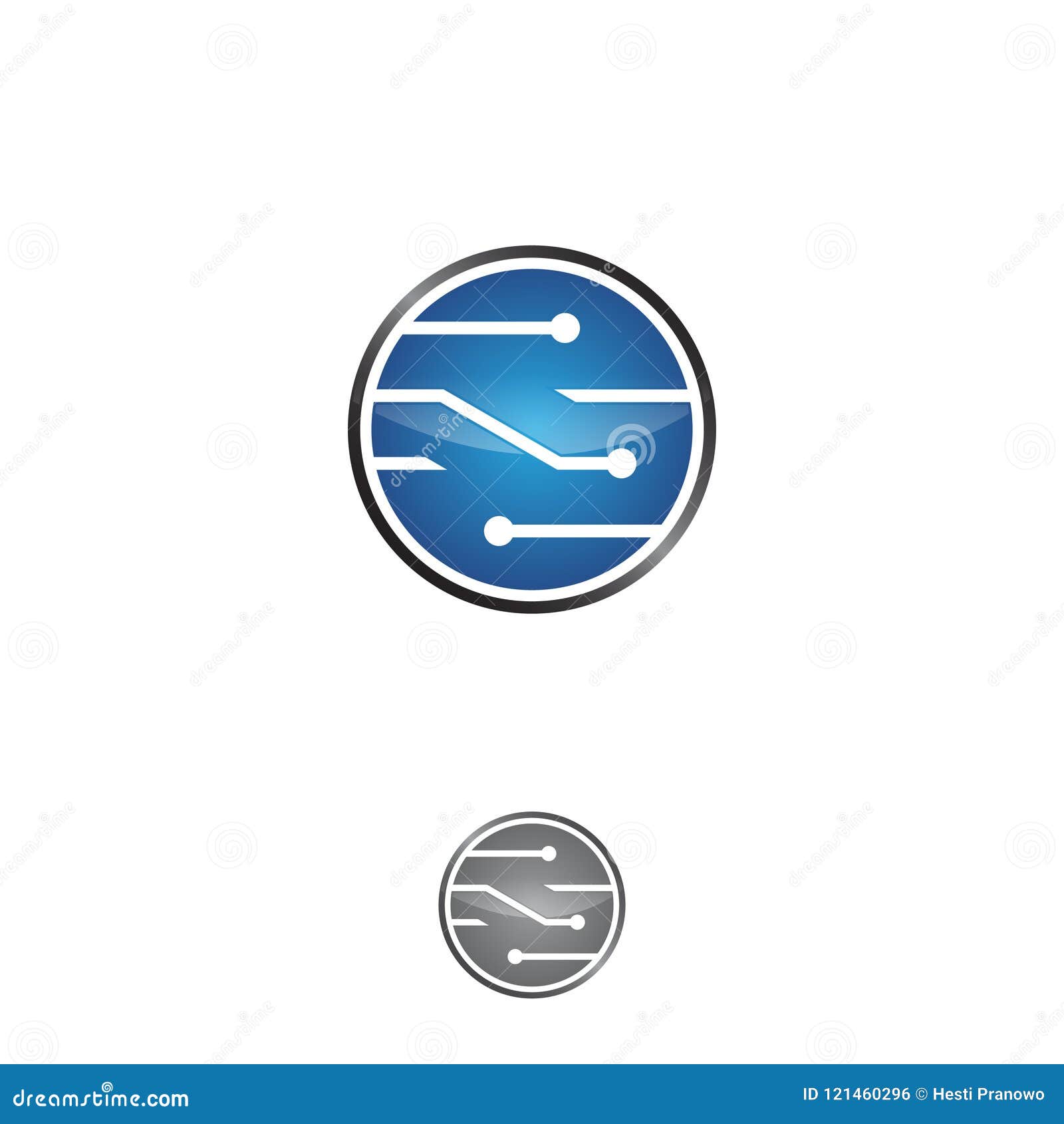 Simple Design for Technology Circuit on the White Background Stock ...