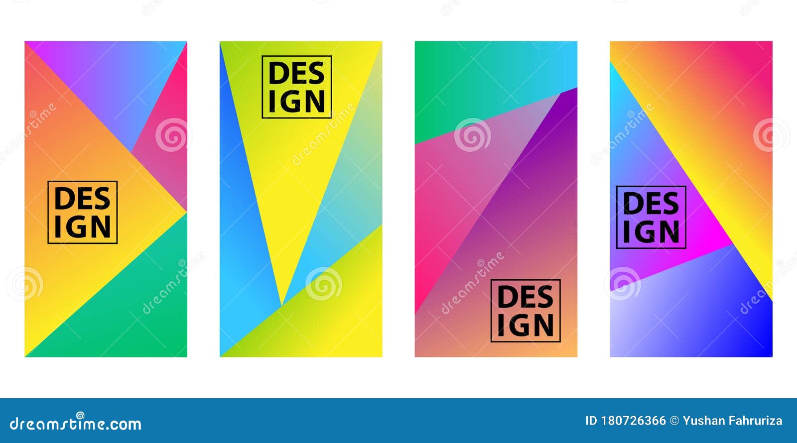 Simple Design Template with Abstract Gradient Colorful Background Stock ...