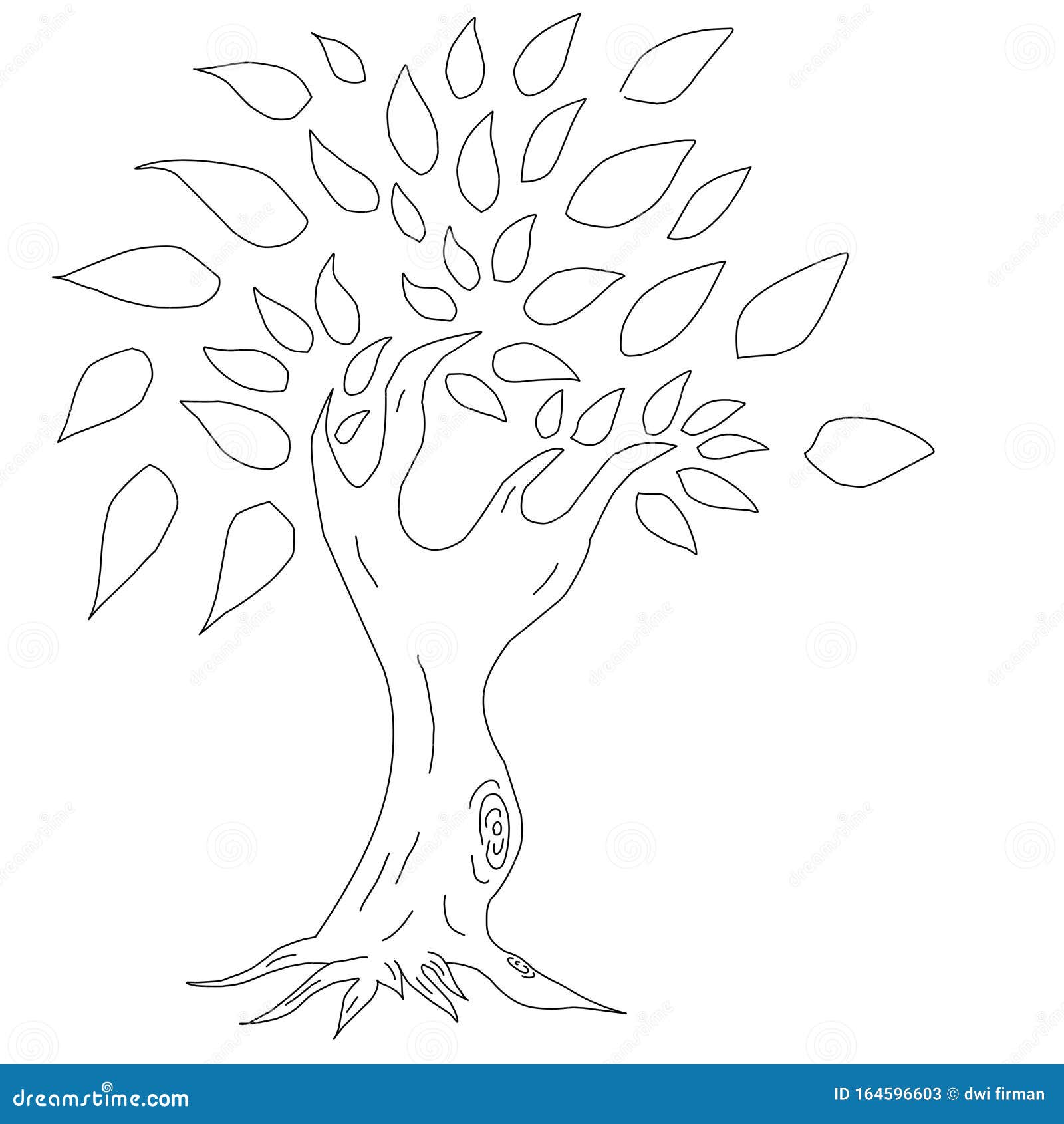 Simple Design of Tribal Tree on White Background Stock Illustration ...