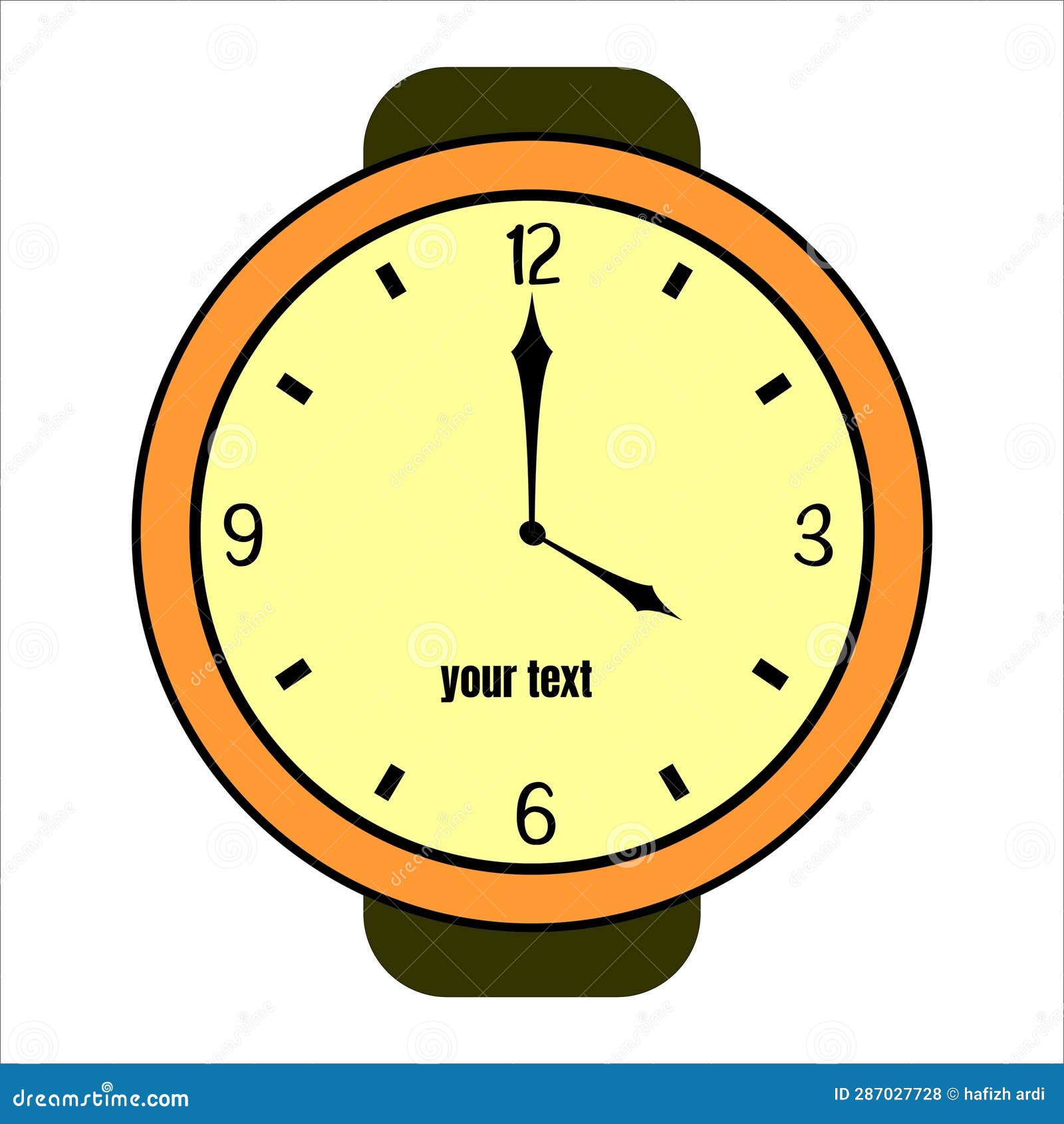 Simple Design Wall Clock Illustration Vector Stock Vector ...