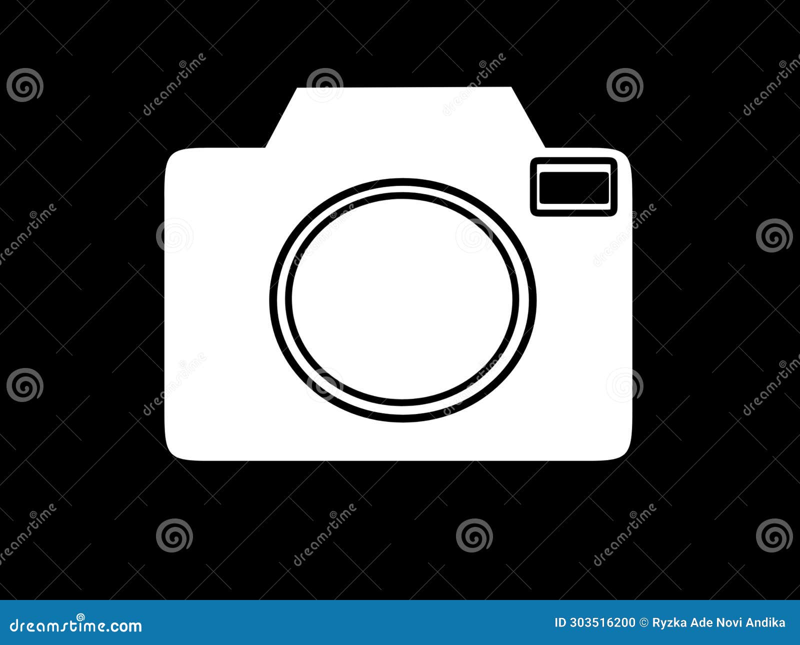 Simple Design White Camera Clipart Stock Illustration - Illustration of ...