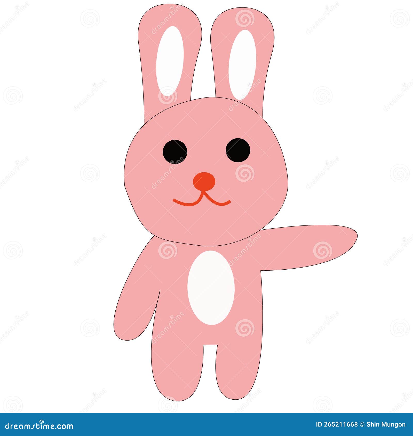 Simple Designed Rabbit Character Shape Stock Illustration ...