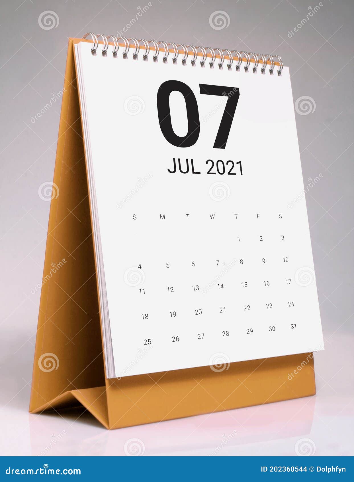 Simple Desk Calendar 2021 - July Stock Photo - Image of number, simple ...