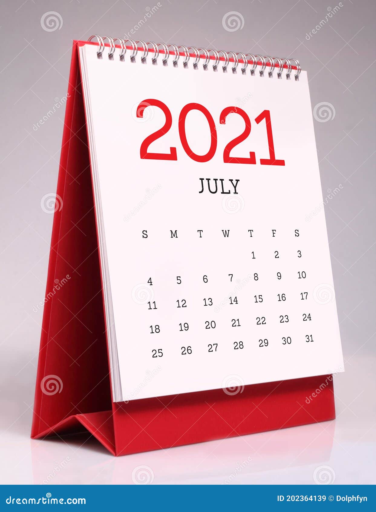 Simple Desk Calendar 2021 - July Stock Image - Image of table, desk ...