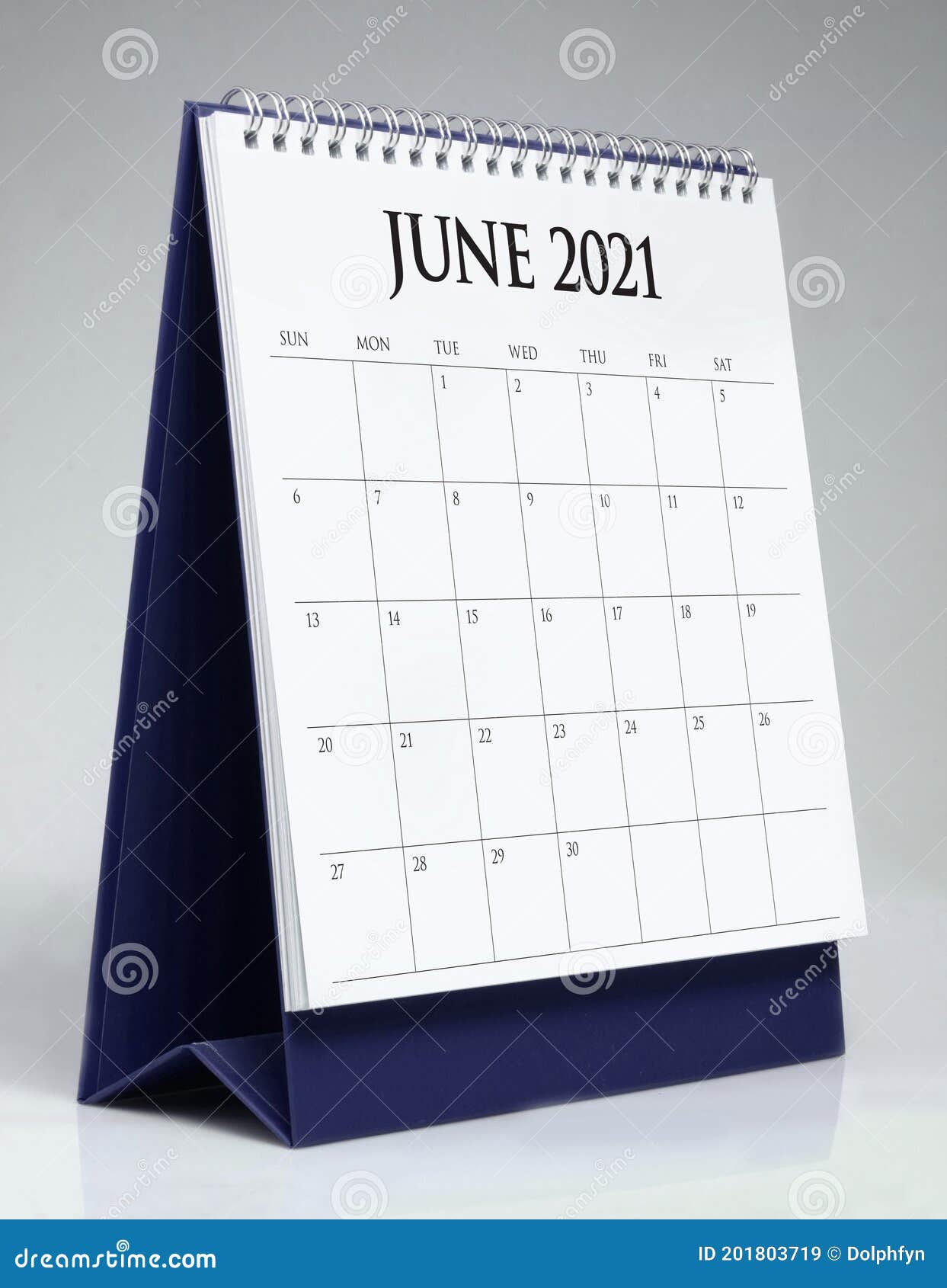 Simple Desk Calendar 2021 - June Stock Image - Image of calendar, desk ...