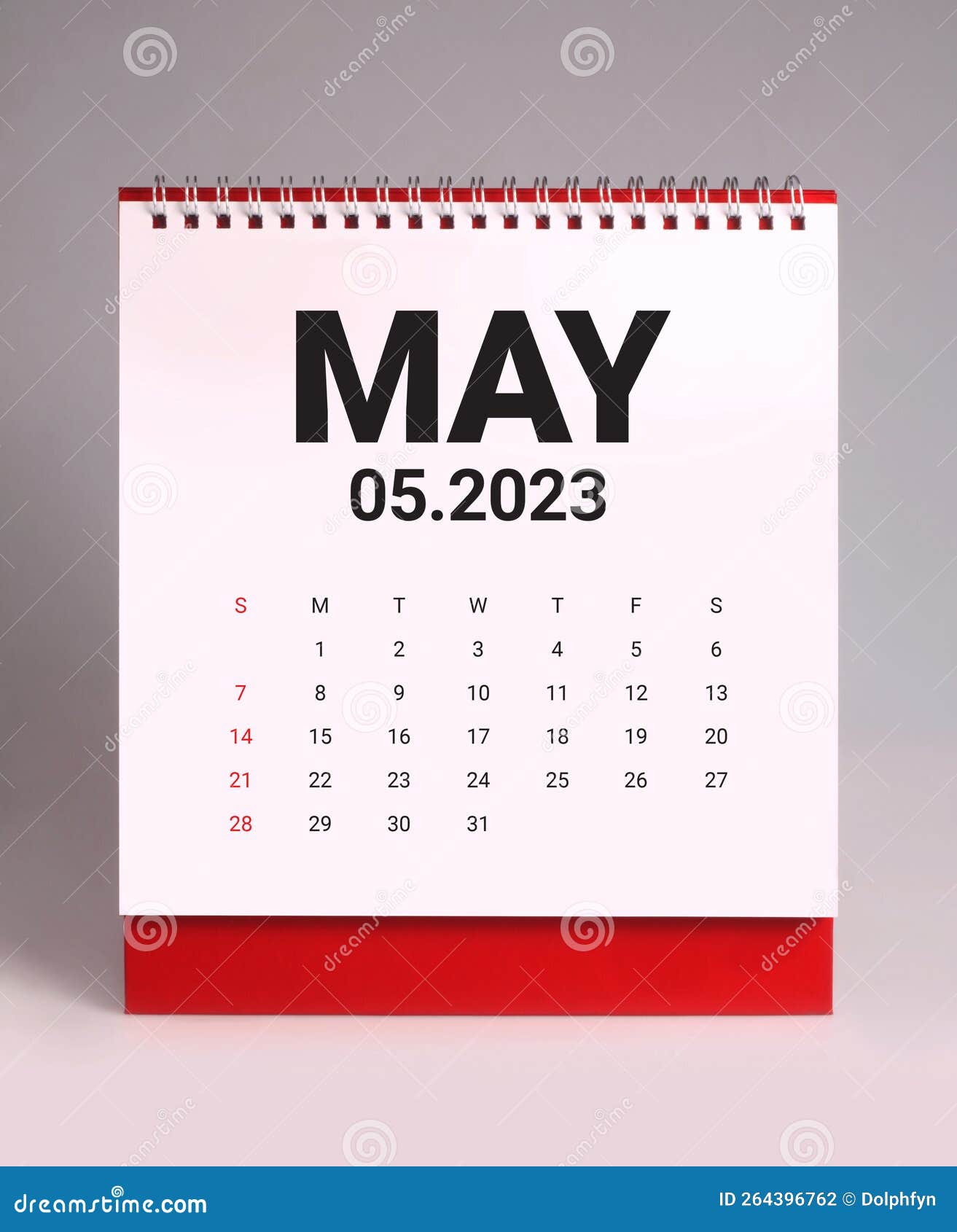 Simple Desk Calendar 2023 - May Stock Photo - Image of monthly, design ...