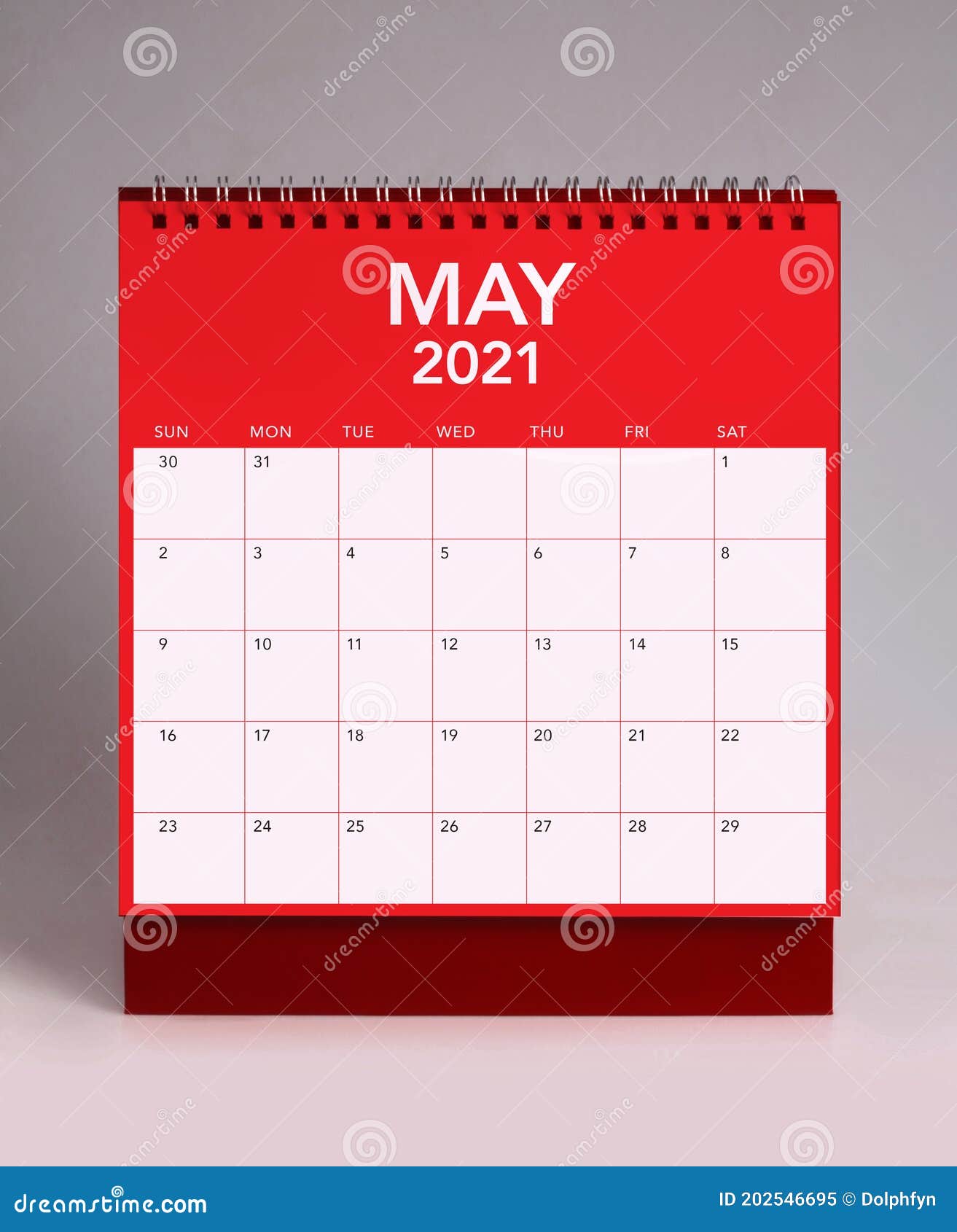Simple Desk Calendar 2021 - May Stock Image - Image of date, monthly ...
