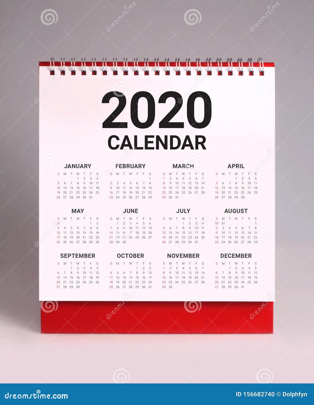 Simple desk calendar 2020 stock photo. Image of monthly - 156682740
