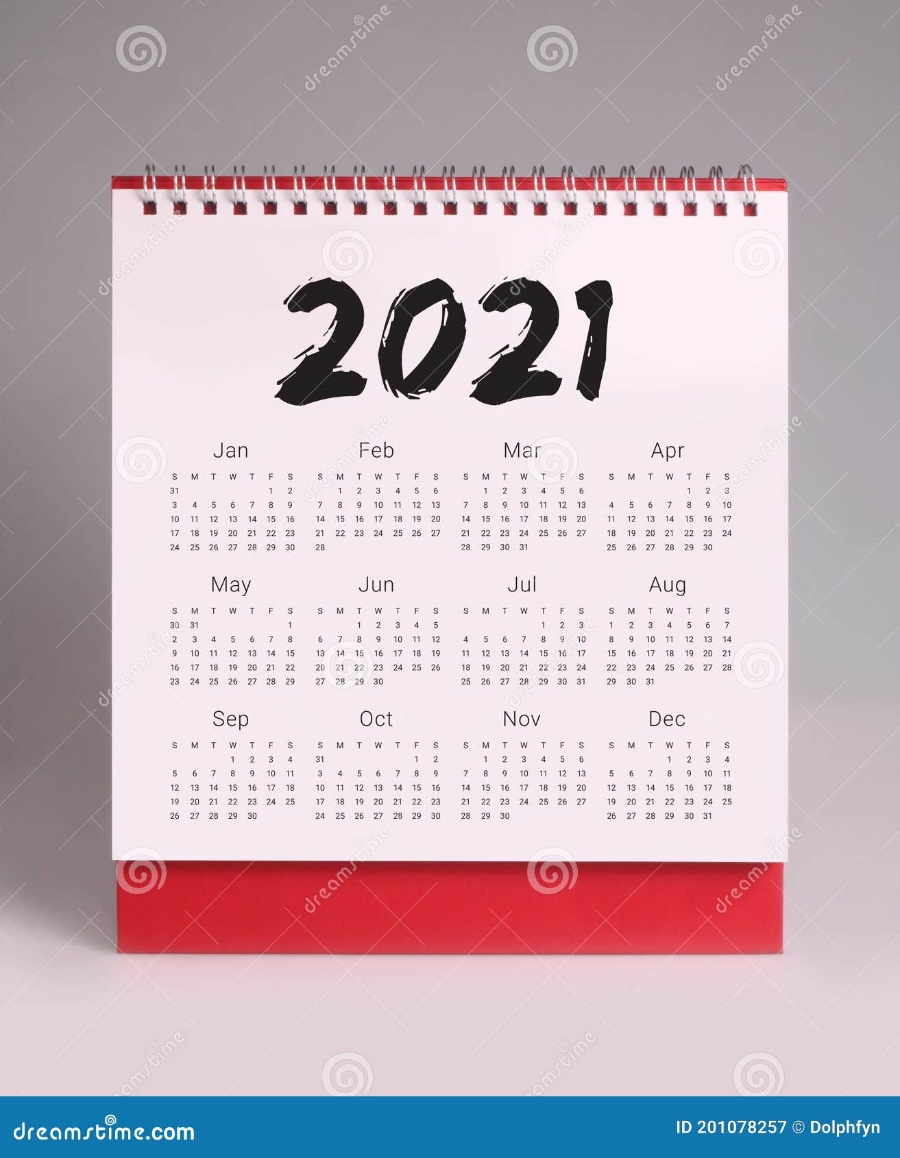 Simple desk calendar 2021 stock image. Image of year - 201078257