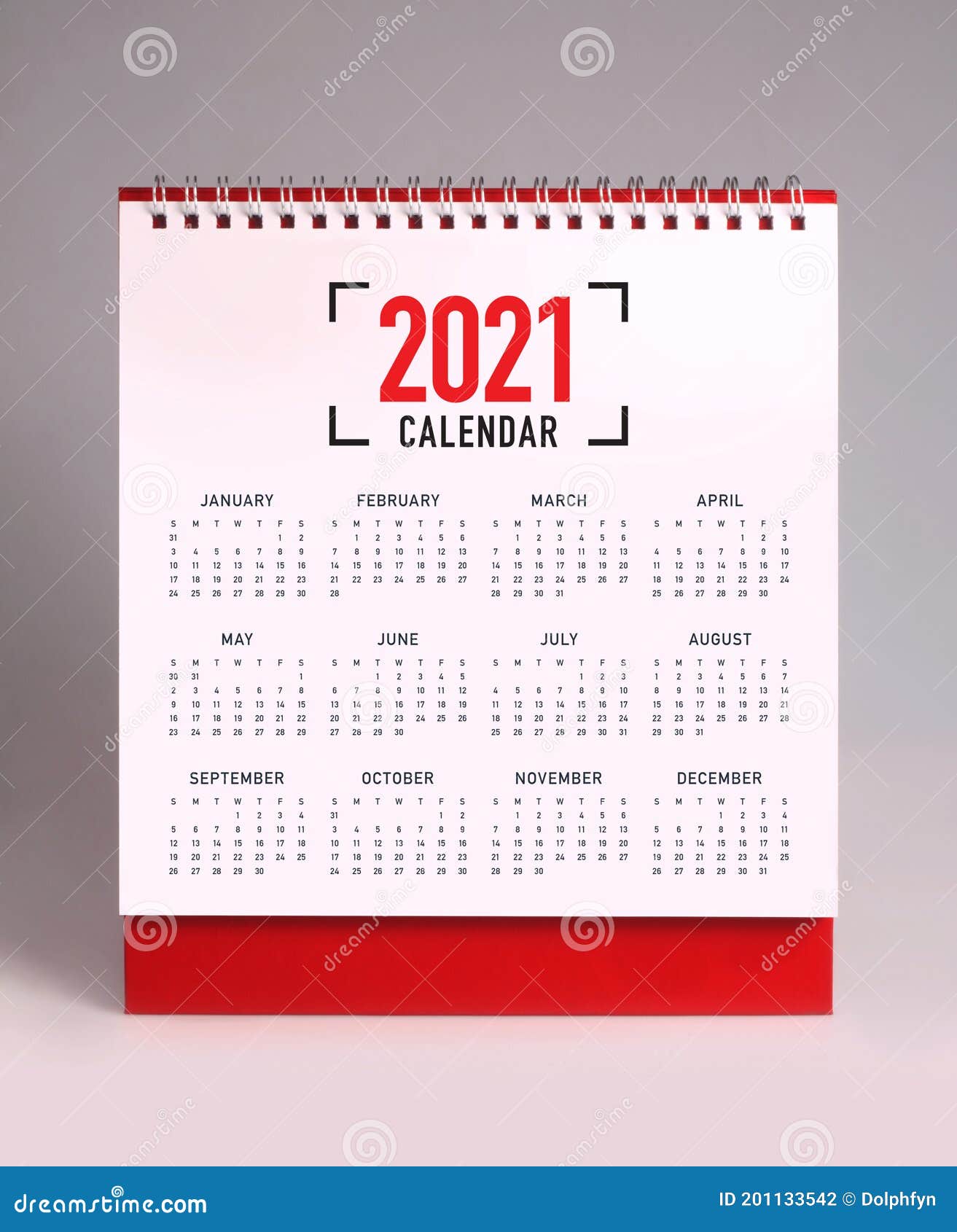 Simple desk calendar 2021 stock photo. Image of standing - 201133542