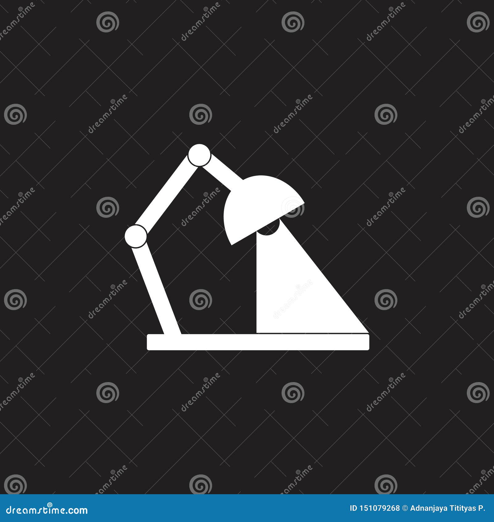 Simple Desk Lamp Symbol Decoration Vector Stock Vector - Illustration ...