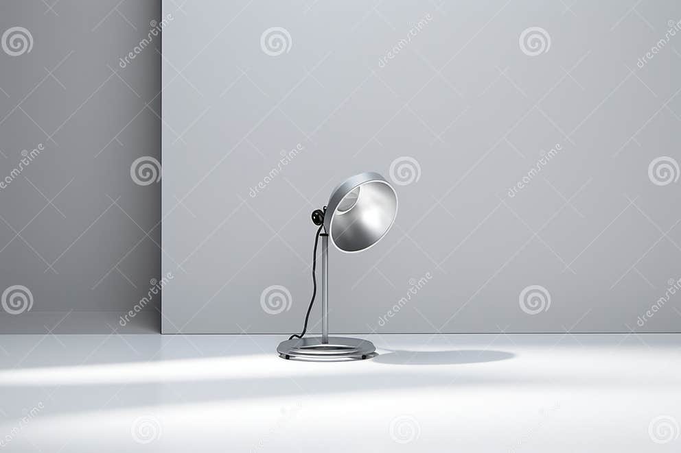 Simple Desk Lamp on a White Table, Suitable for Office or Home ...