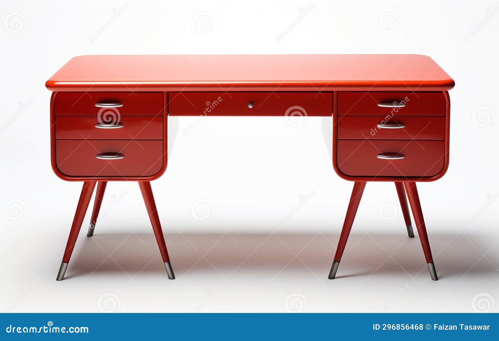 Simple Desk on White Background -Generative Ai Stock Illustration ...