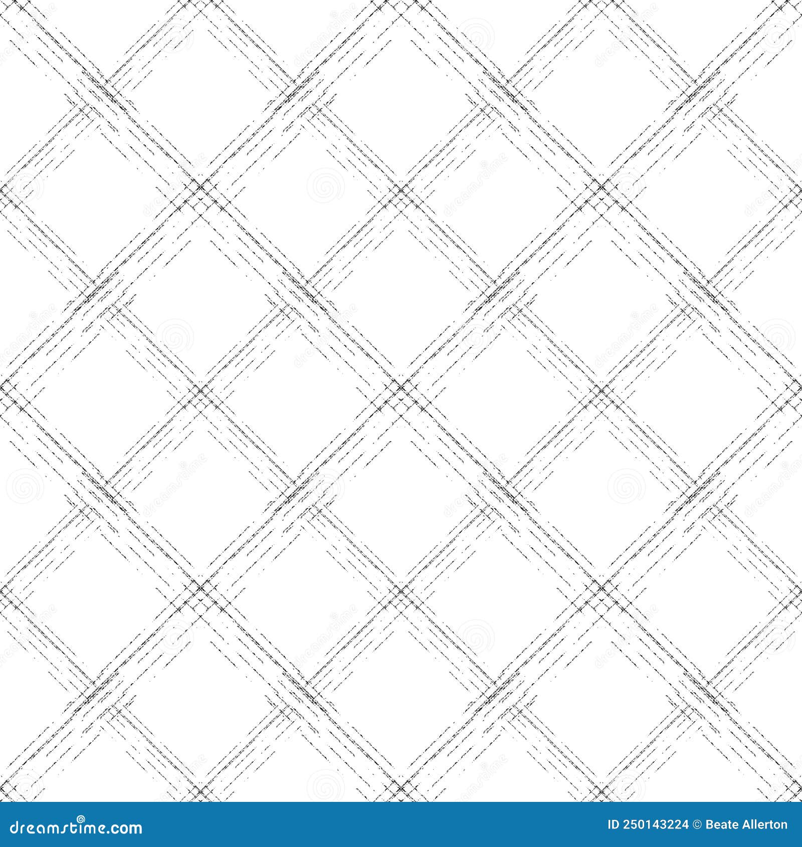 Simple Diagonal Vector Grid with Grunge Textured Brush Strokes ...