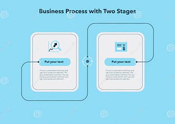 Simple Diagram for Business Process with Two Stages - Blue Version ...
