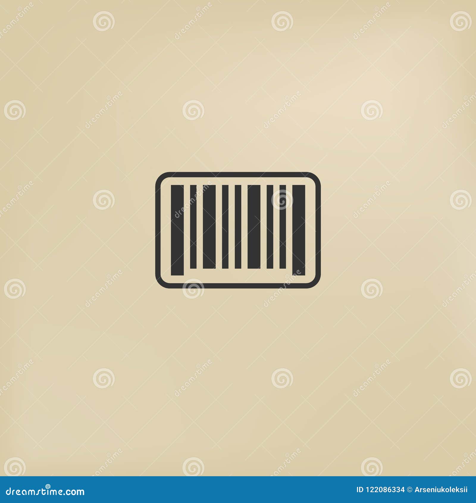 Simple Digital Barcode Icon Stock Vector - Illustration of modern ...