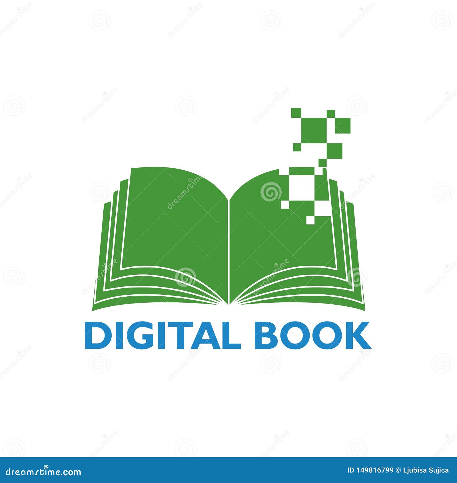 Simple Digital Book Logo Icon Stock Vector - Illustration of abstract ...