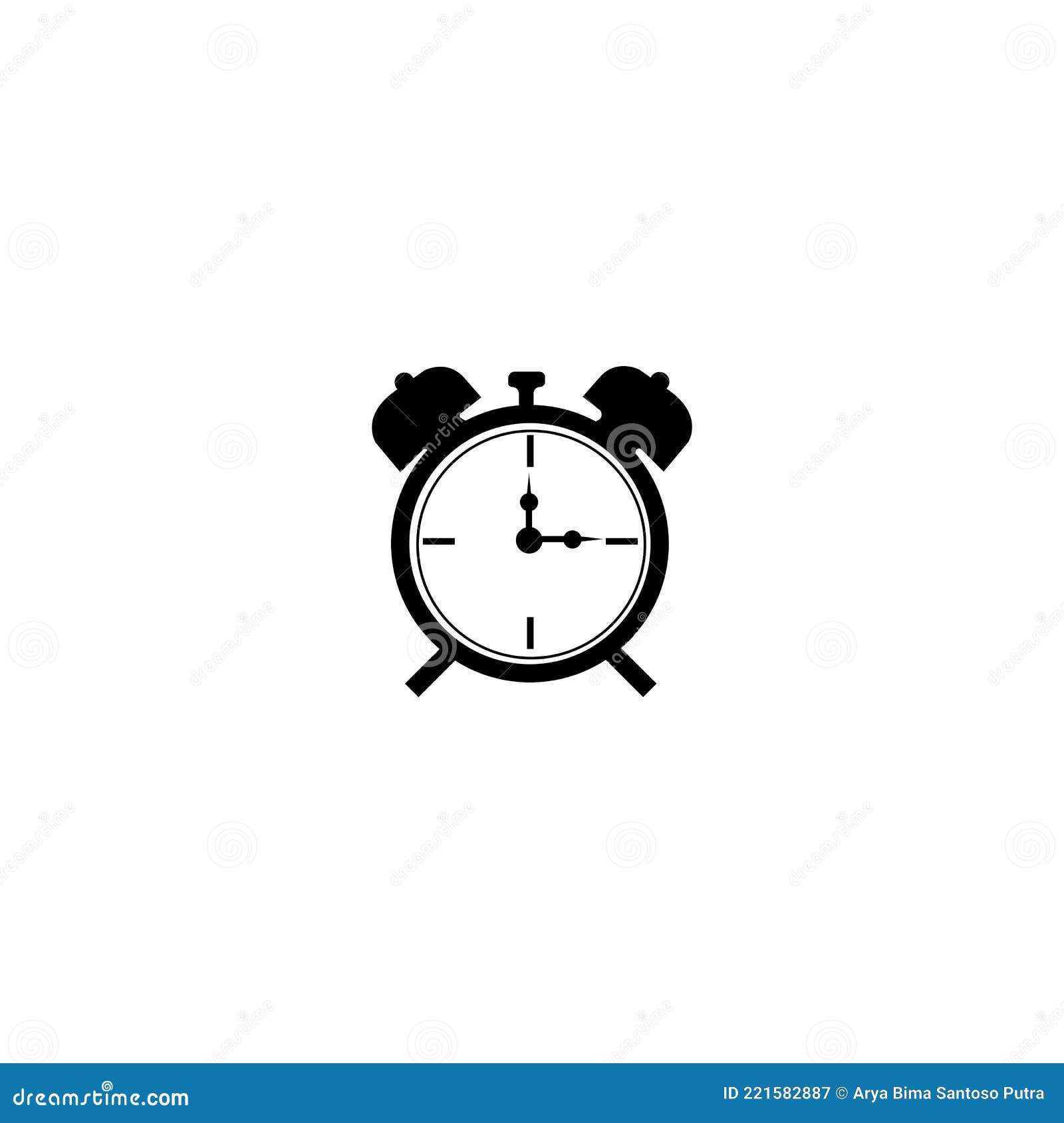Simple Digital Clock Icon Vector Logo Stock Vector - Illustration of ...