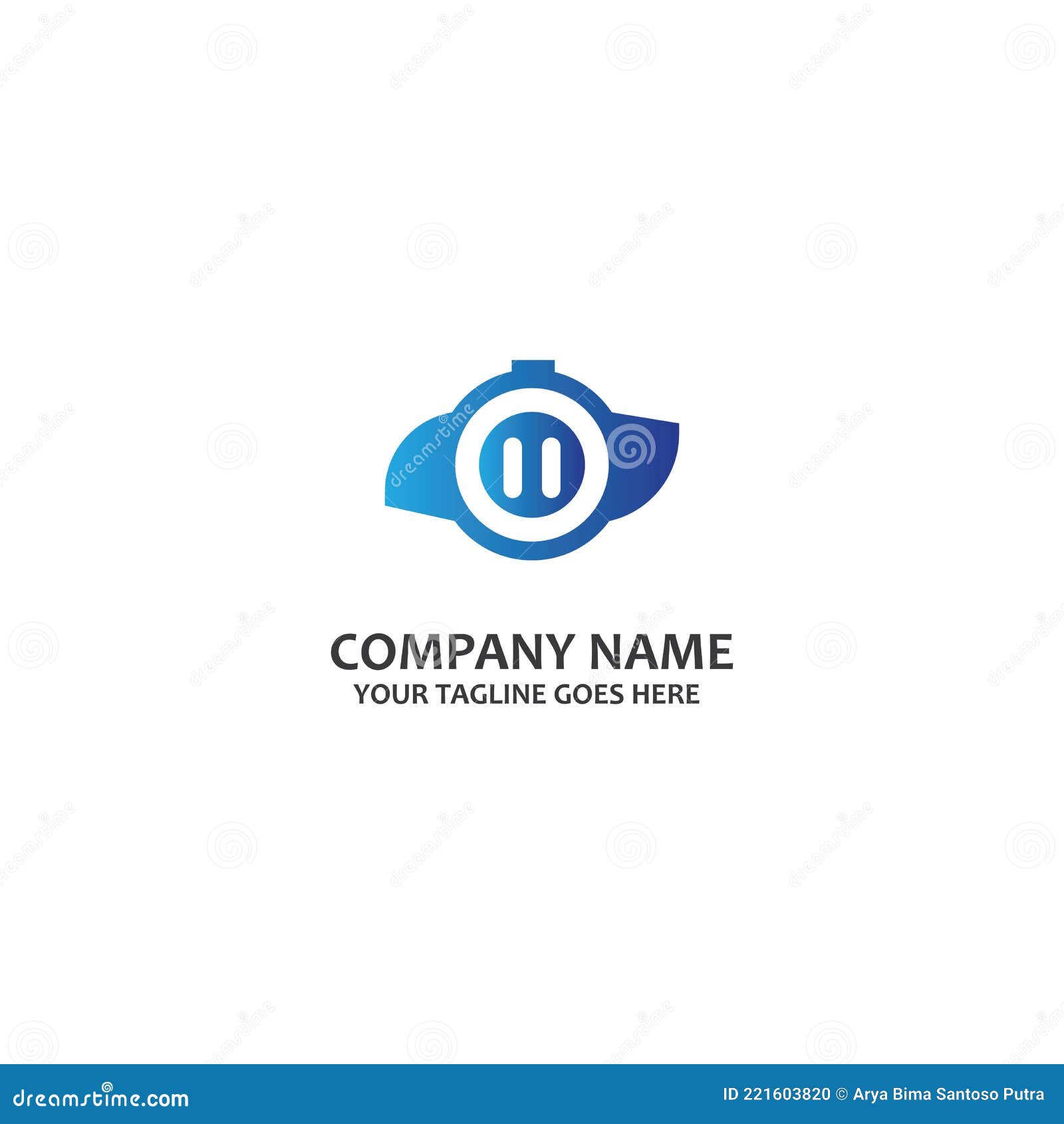 Simple Digital Clock Icon Vector Logo Stock Illustration - Illustration ...