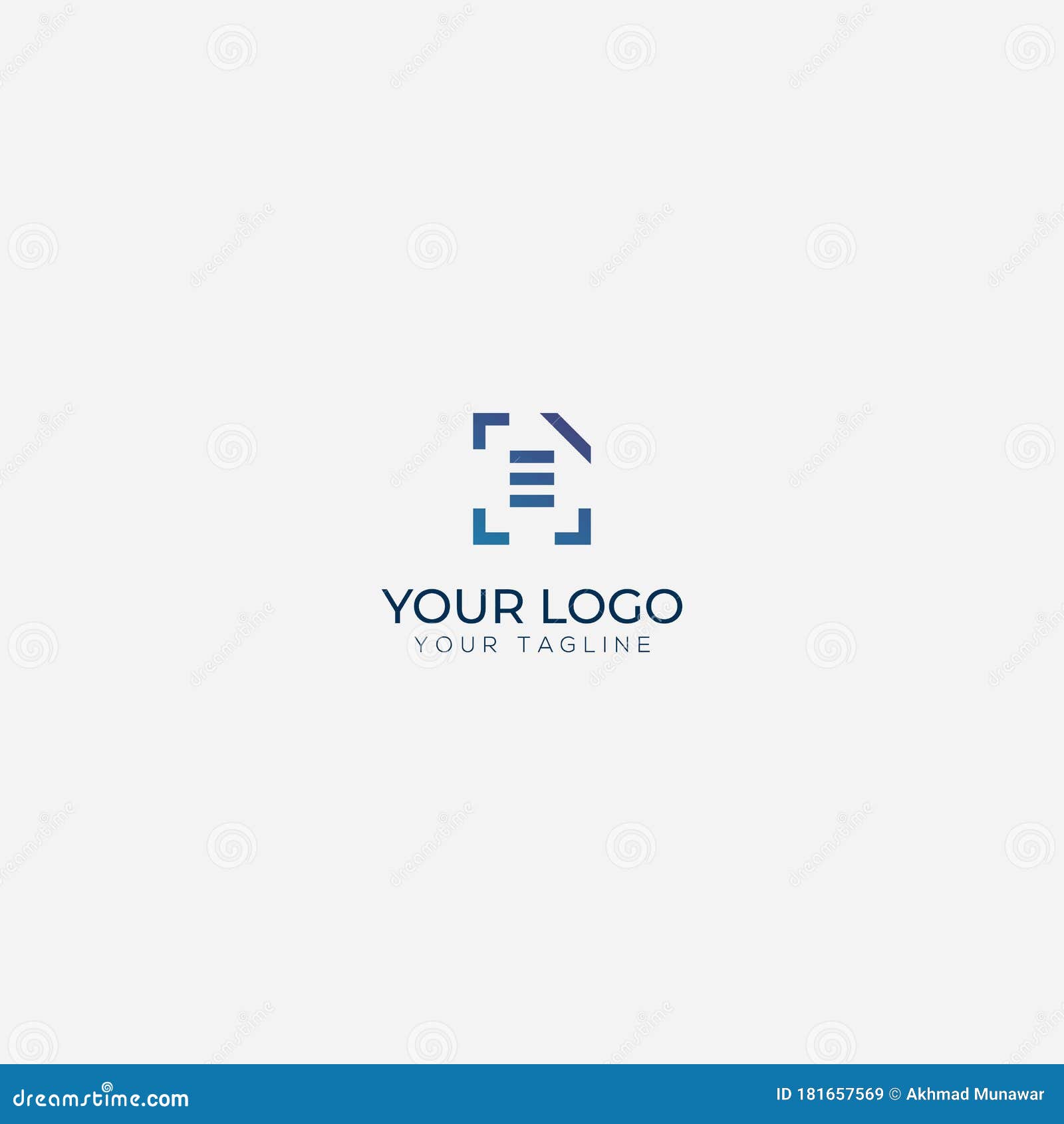 Simple Digital Document Scanner Logo Stock Vector - Illustration of ...