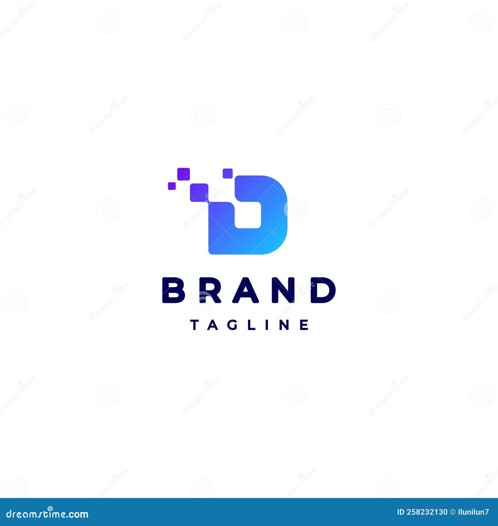 Digital Initial Letter LD Logo Concept Design. Symbol Graphic Template ...