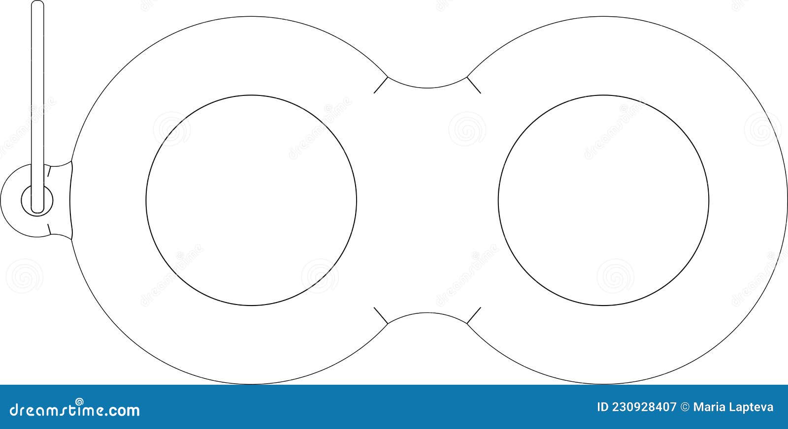 Simple Dimple Double. 3Black and White Image. Stock Vector ...